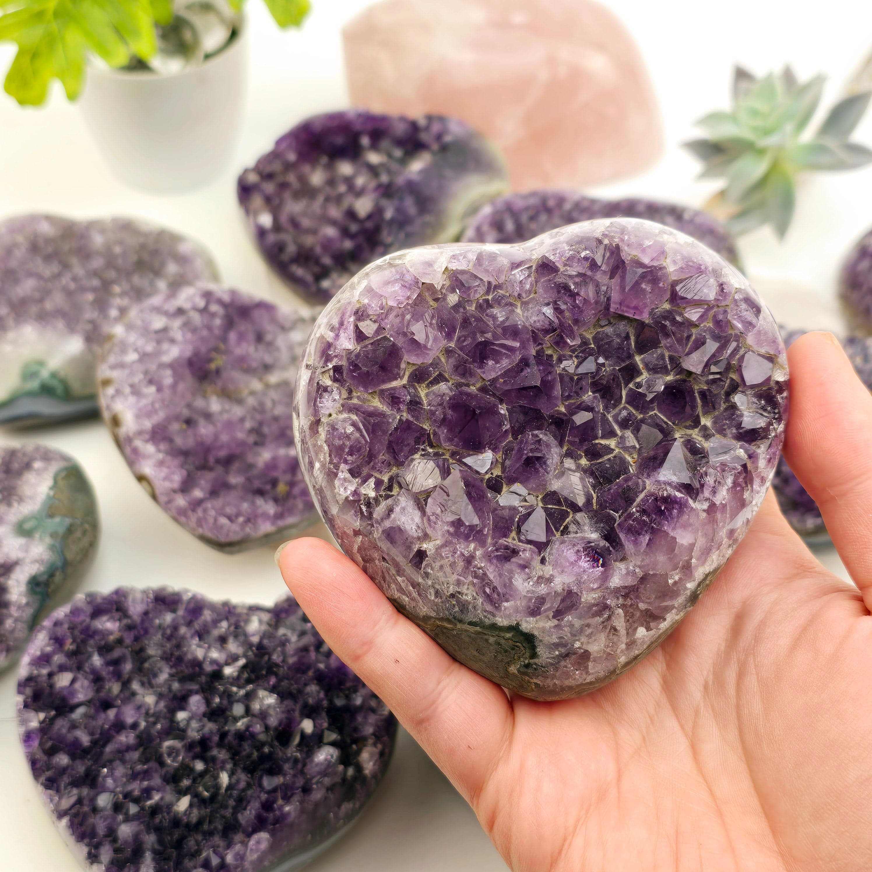Amethyst Crystal Heart - Valentine's Day Gift Idea Mother's Day Birthd ...