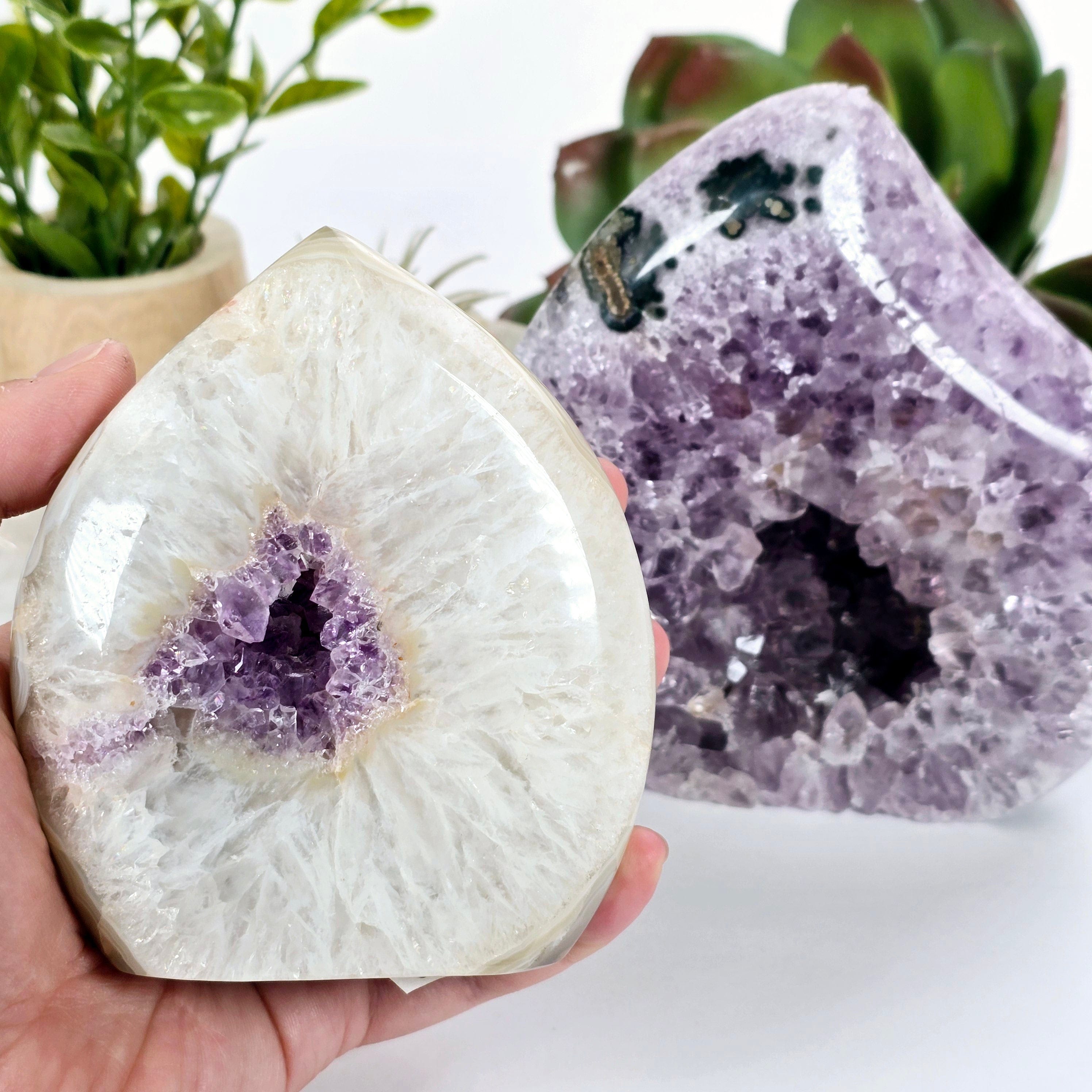 Amethyst Teardrop Crystal Cut Base - You Choose #1 – Rock Paradise
