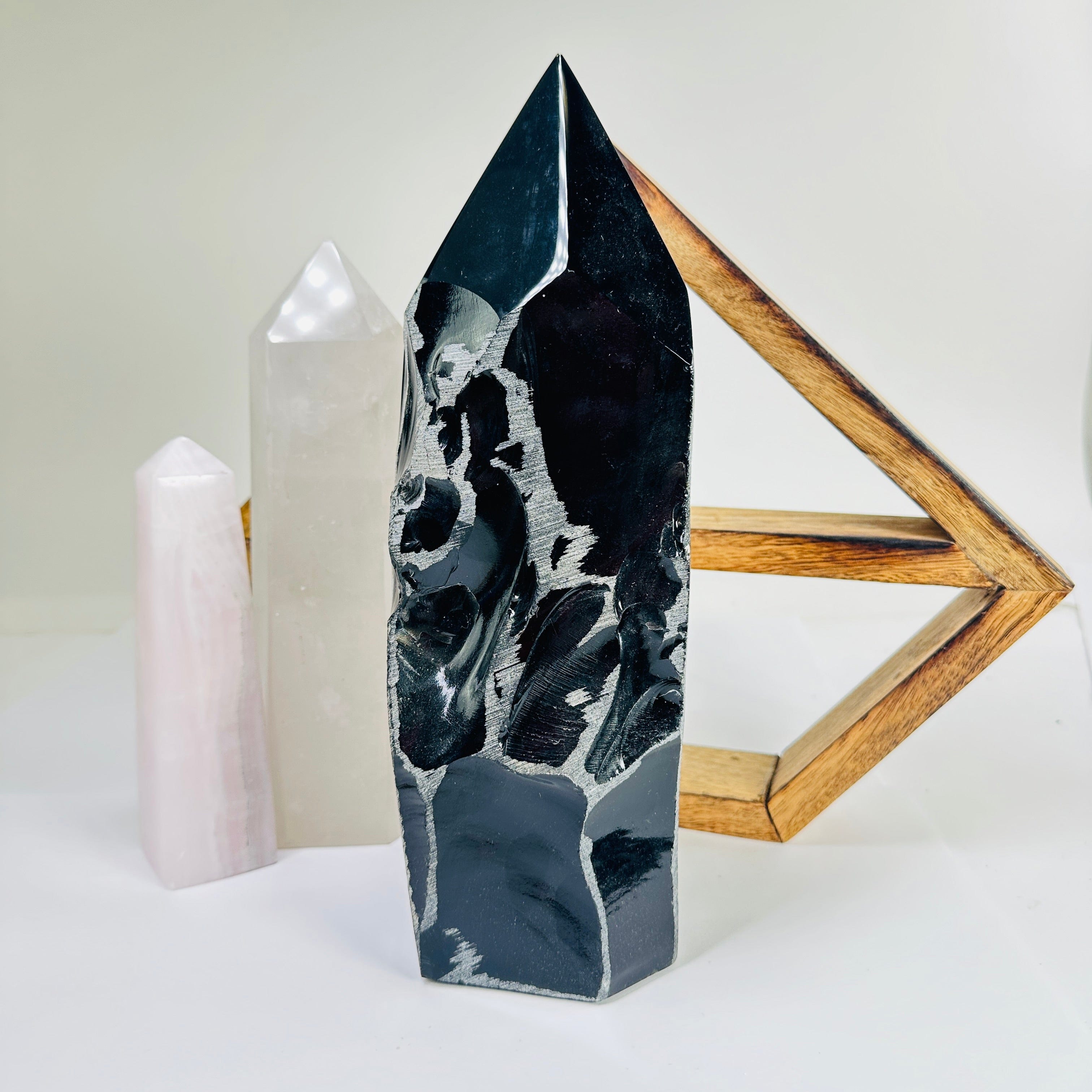 Obsidian Crystal Semi Polished Cut Base AS IS – Rock Paradise