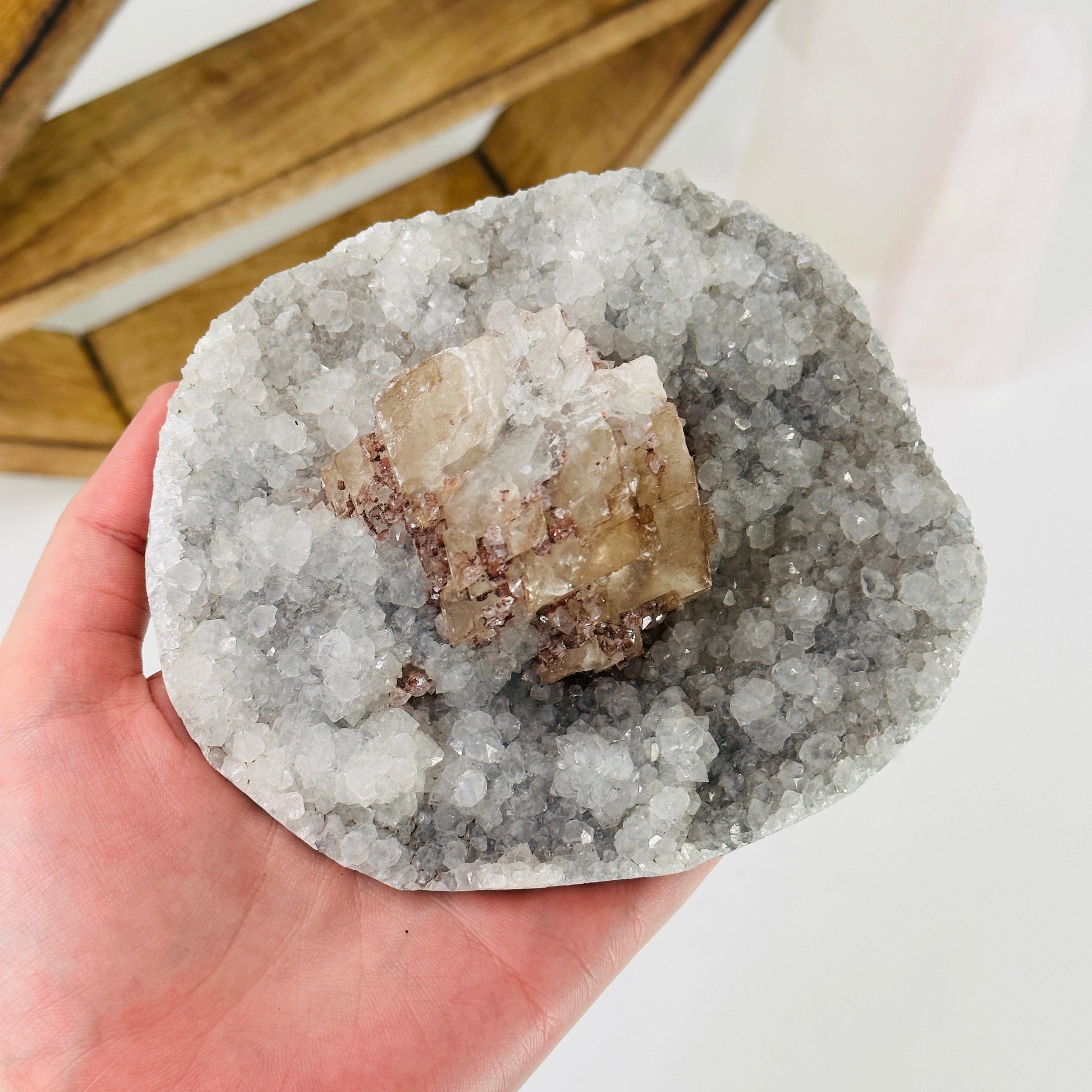 Zeolite with Apophyllite Crystals Collector Mineral High Vibrational ...