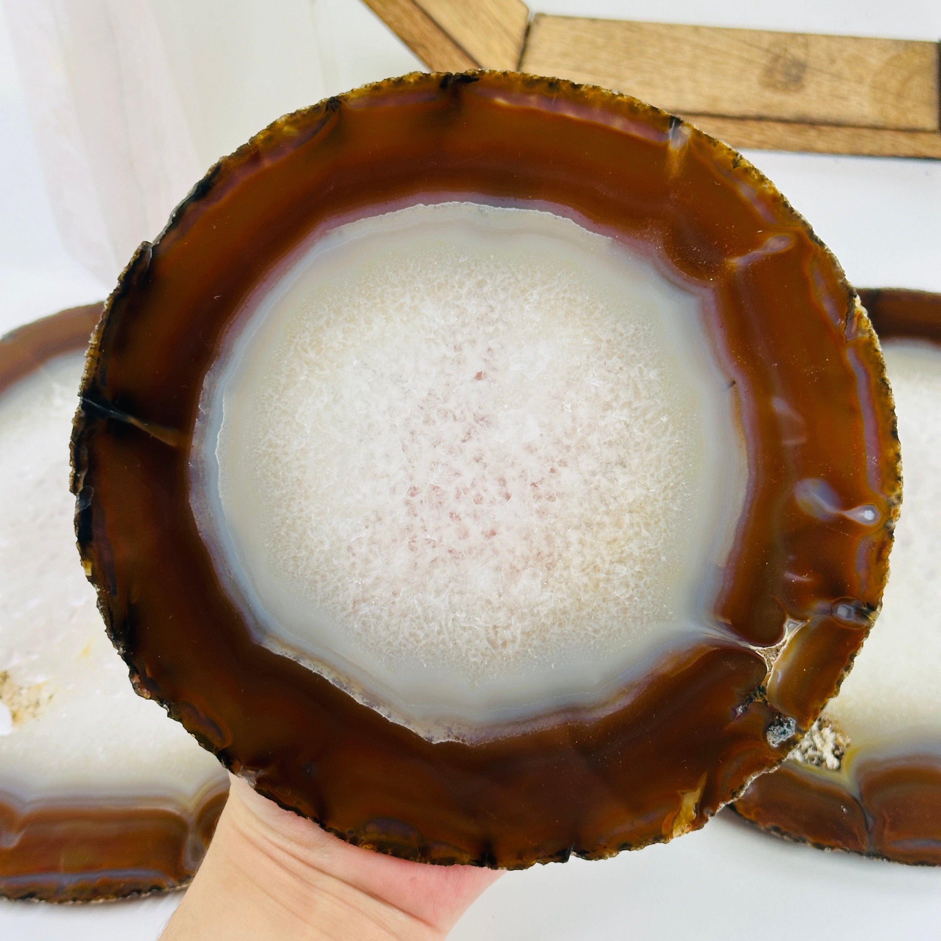 Natural Agate Crystal Slices YOU GET ALL 3 – Rock Paradise