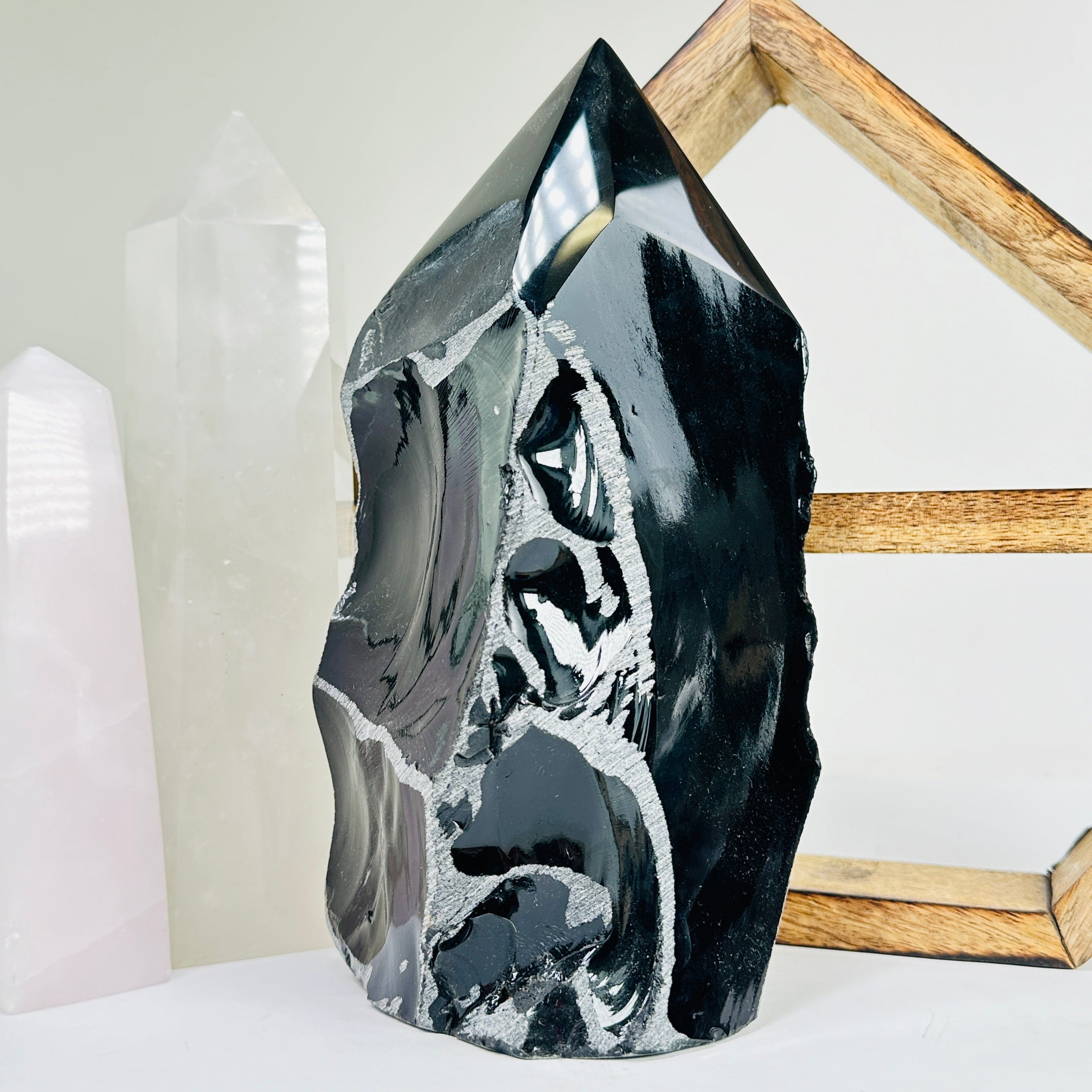 Obsidian Crystal Semi Polished Cut Base AS IS – Rock Paradise