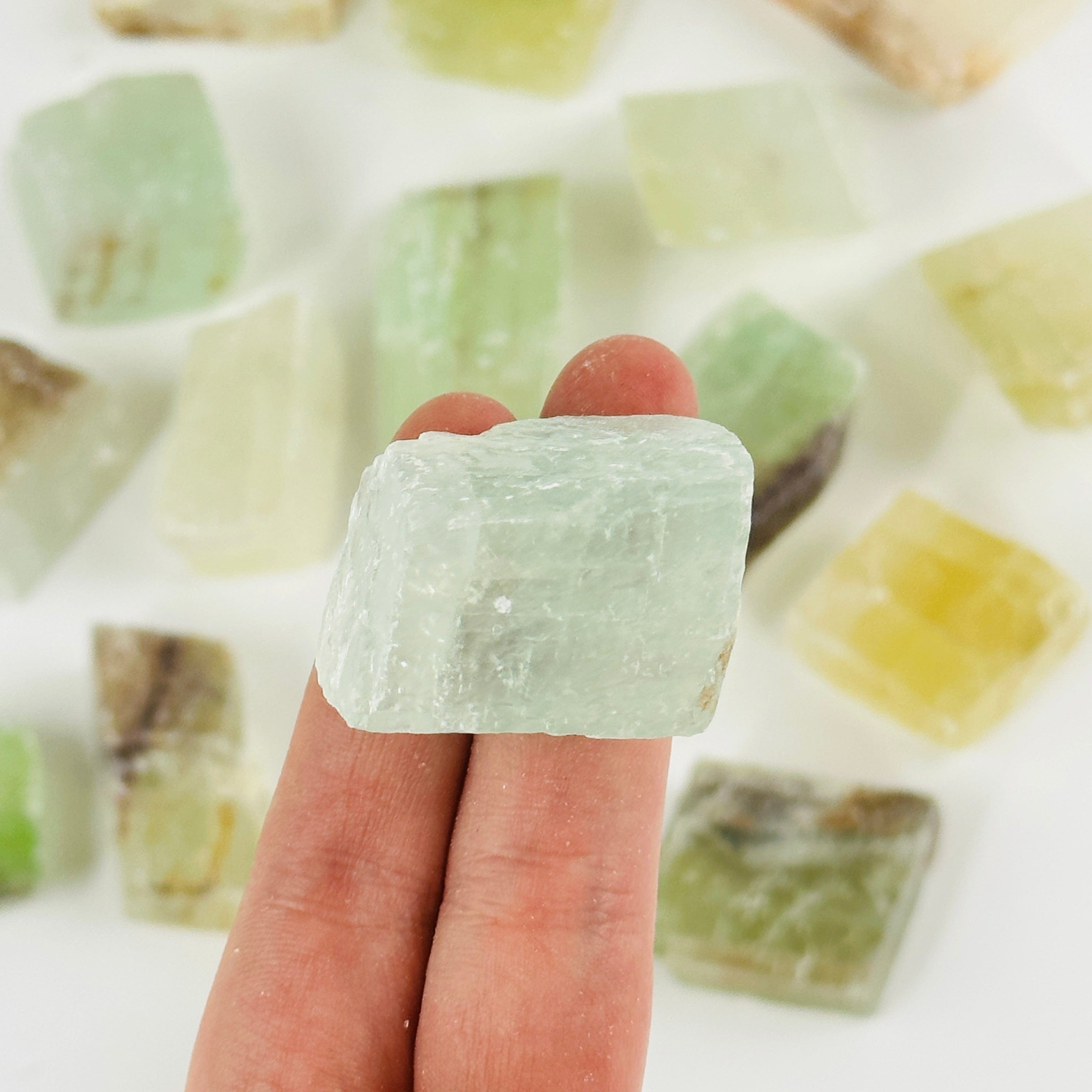 Green Calcite Pieces 1lb Bag – Rock Paradise