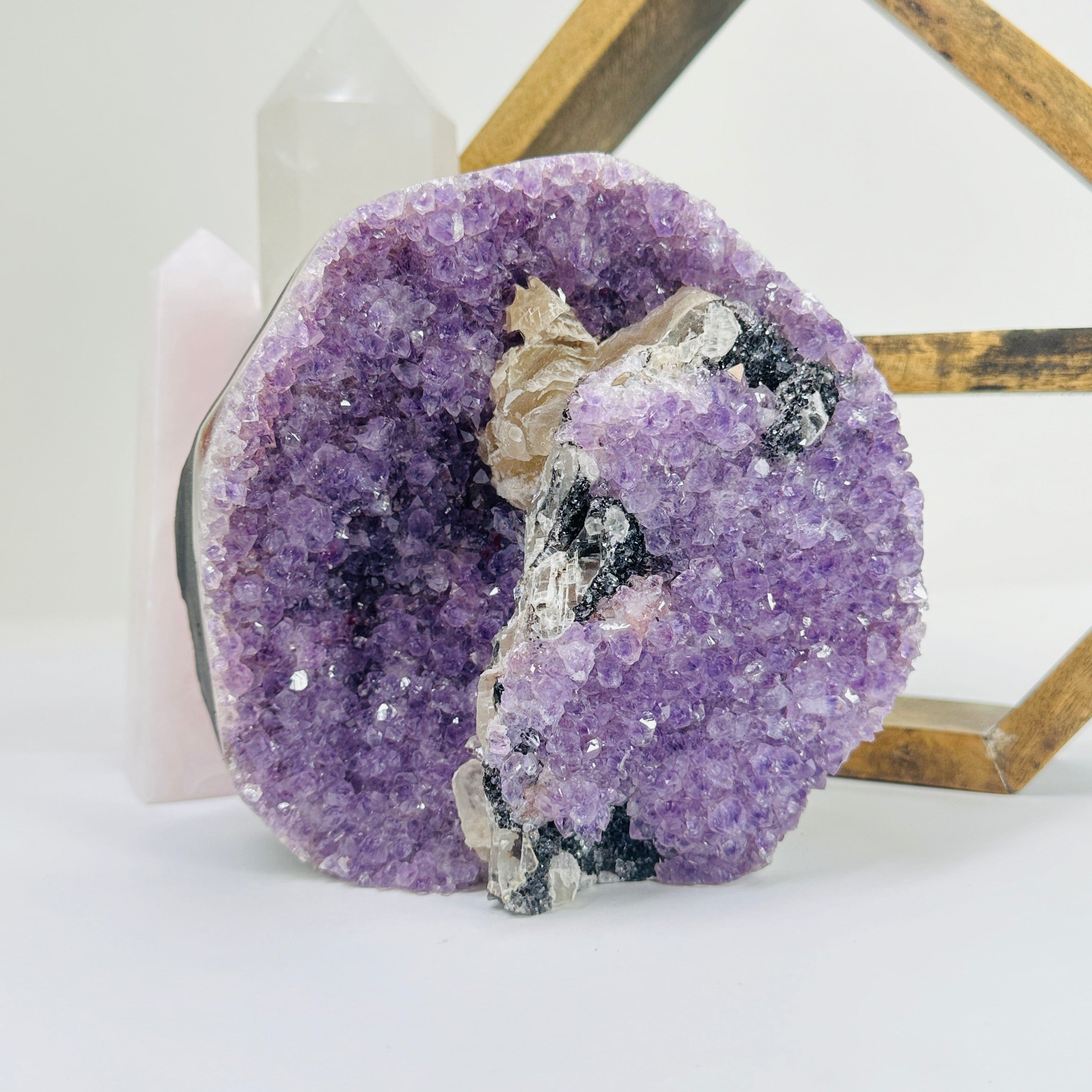 Amethyst Crystal Cut Base Calcite Formations – Rock Paradise