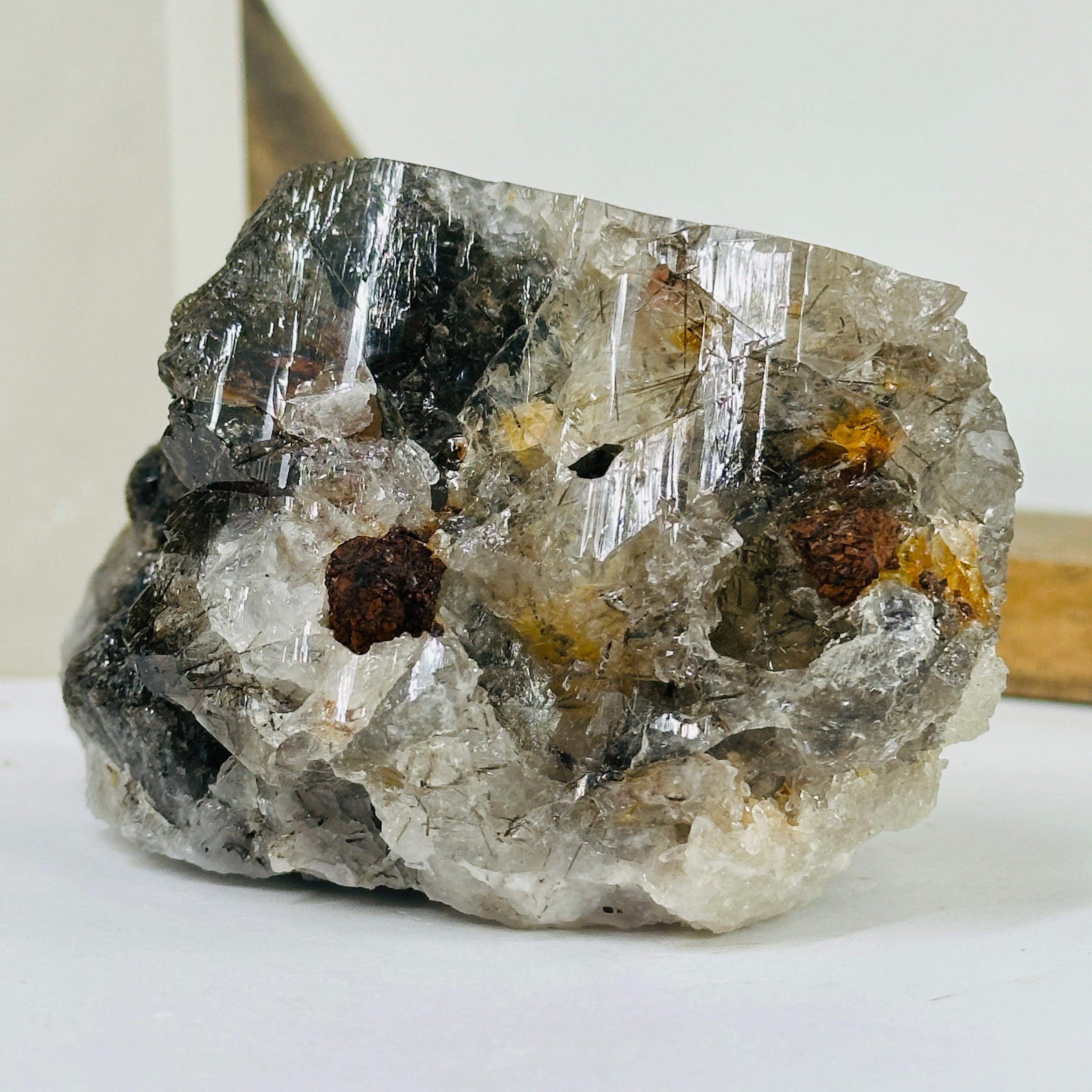 Elestial Alligator Fibrous Smokey Quartz Crystal with Rutile Rare Coll ...