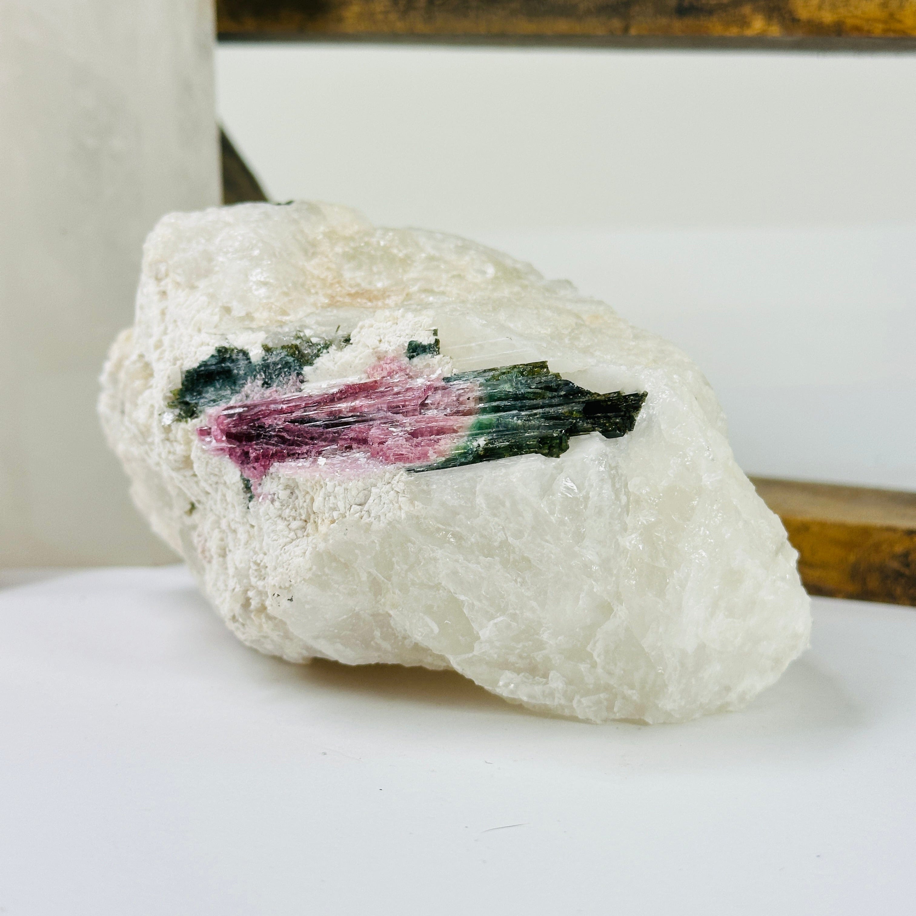 Watermelon Tourmaline Rough Crystal on Matrix Collection Item OOAK ...