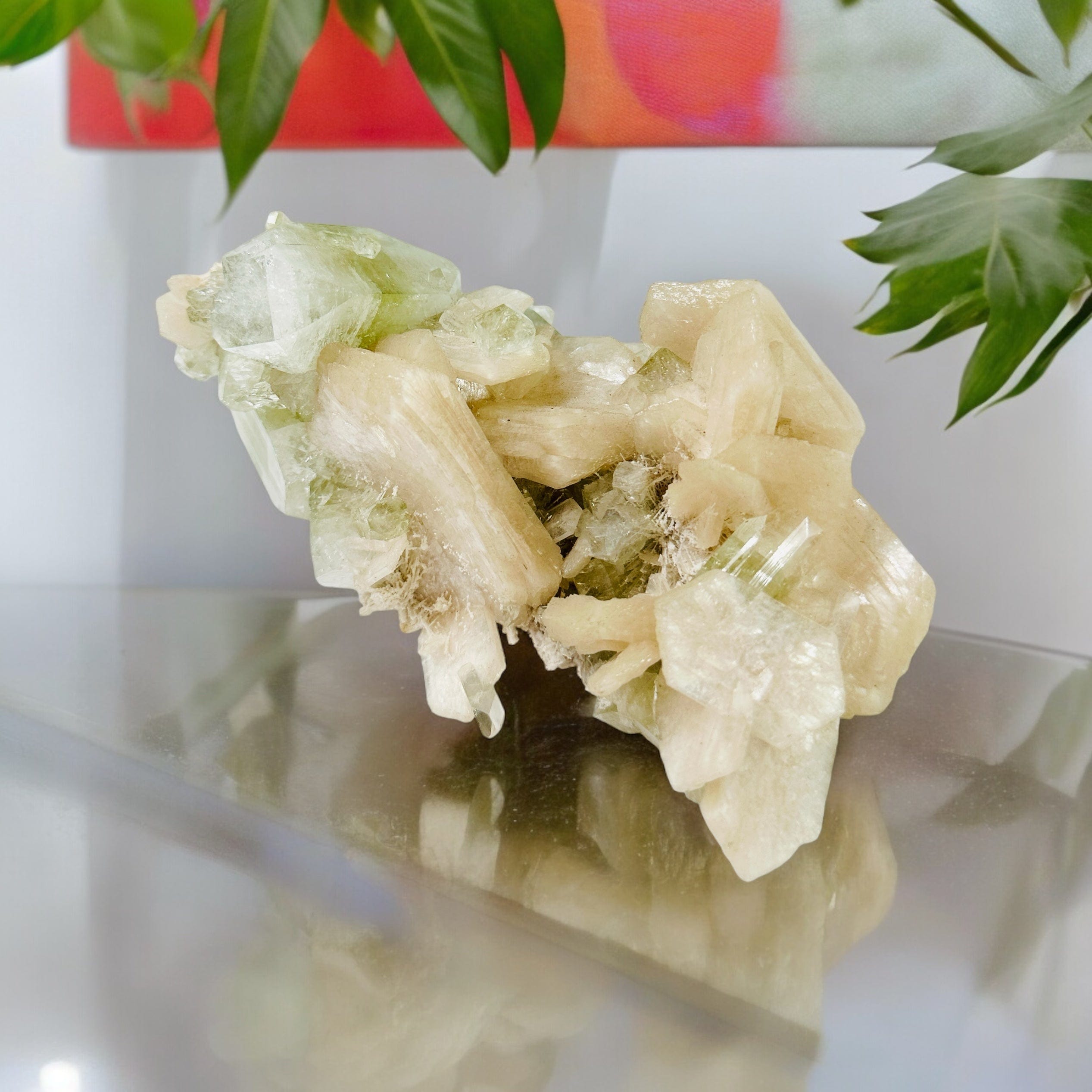 Apophyllite with Peach Stilbite and Scolecite Crystal- Rare Find A qua ...