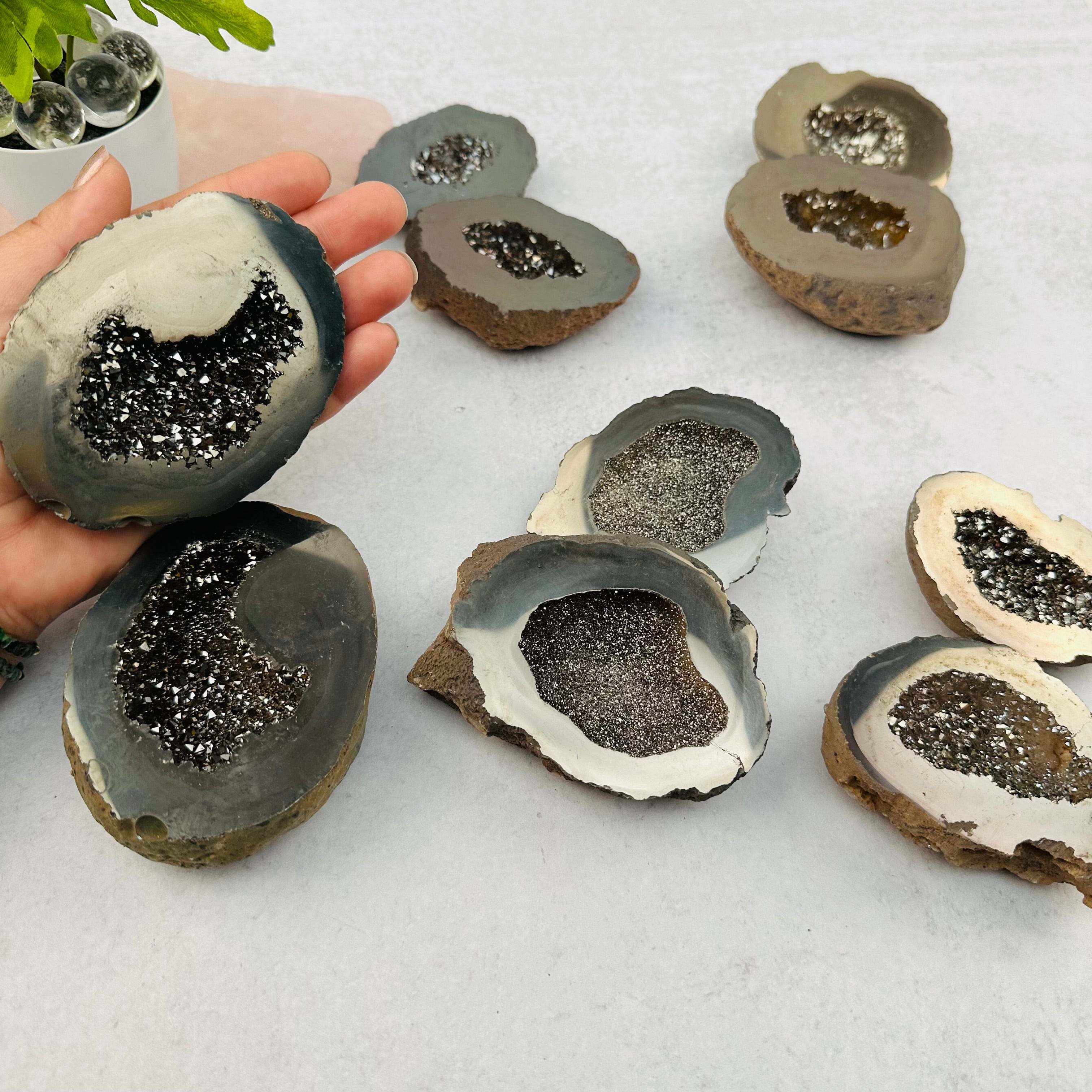 Platinum Titanium Coated Geode Box – Rock Paradise