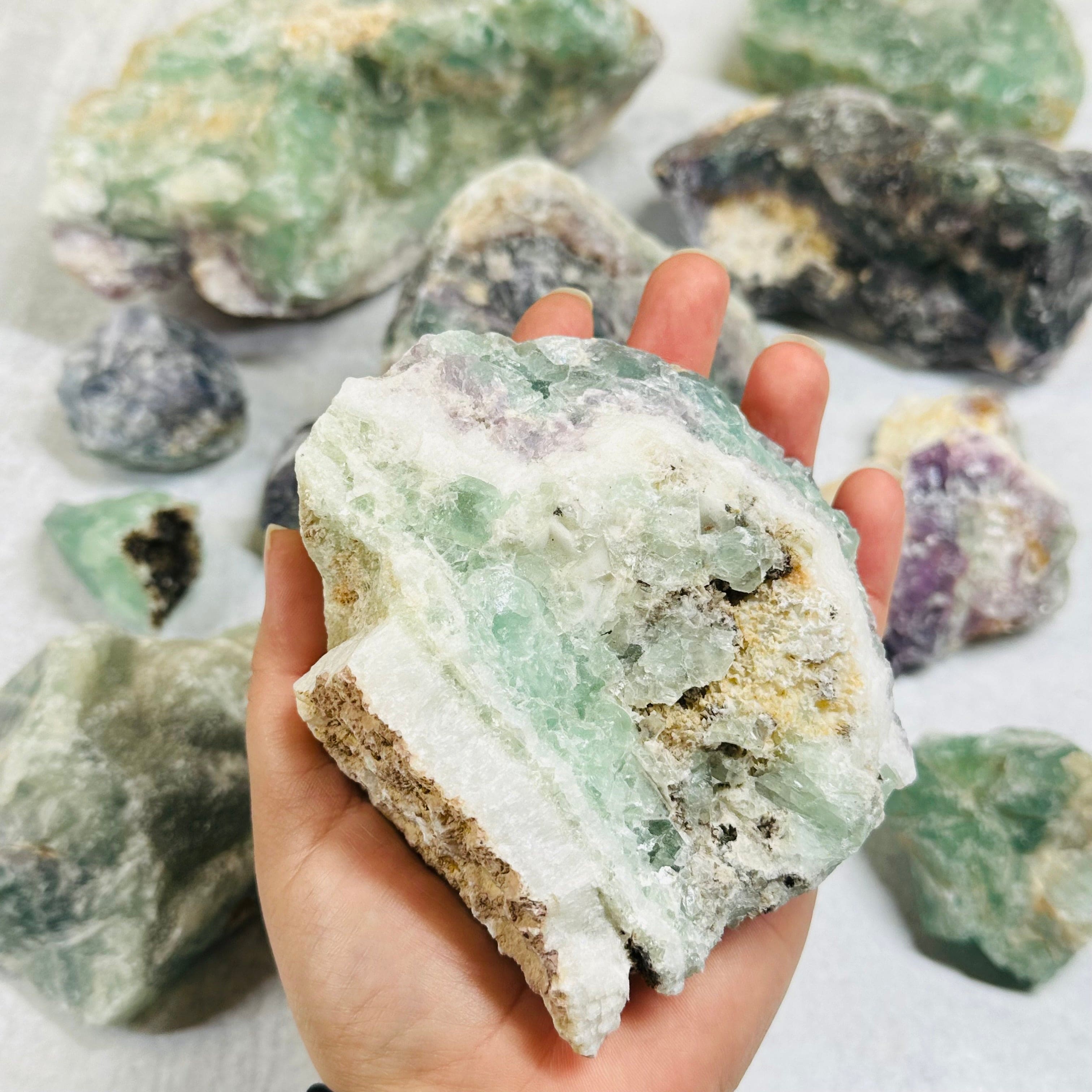 Fluorite Rough Stone - By Weight - Free Formed Fluorite - – Rock Paradise