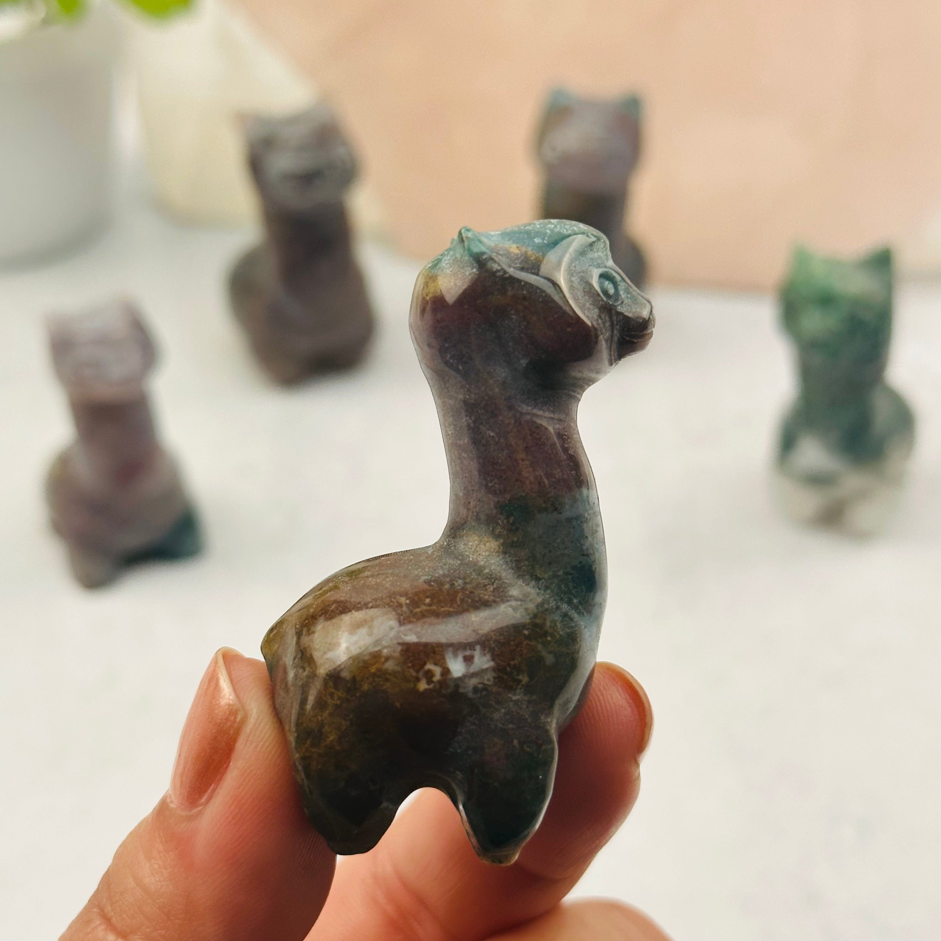 Carved Gemstone Alpaca - You Choose Stone - – Rock Paradise