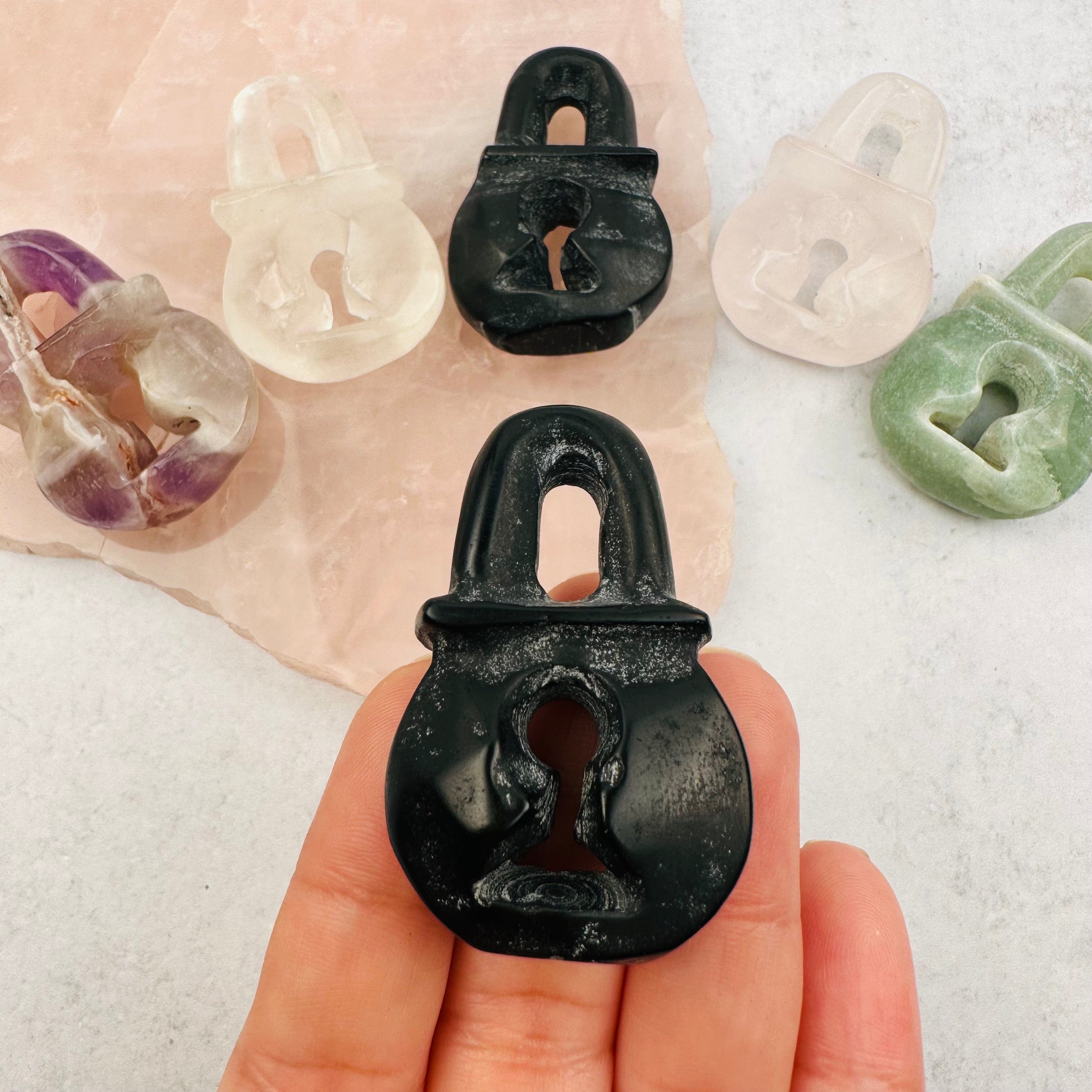 Carved Gemstone Lock - You Choose Stone – Rock Paradise