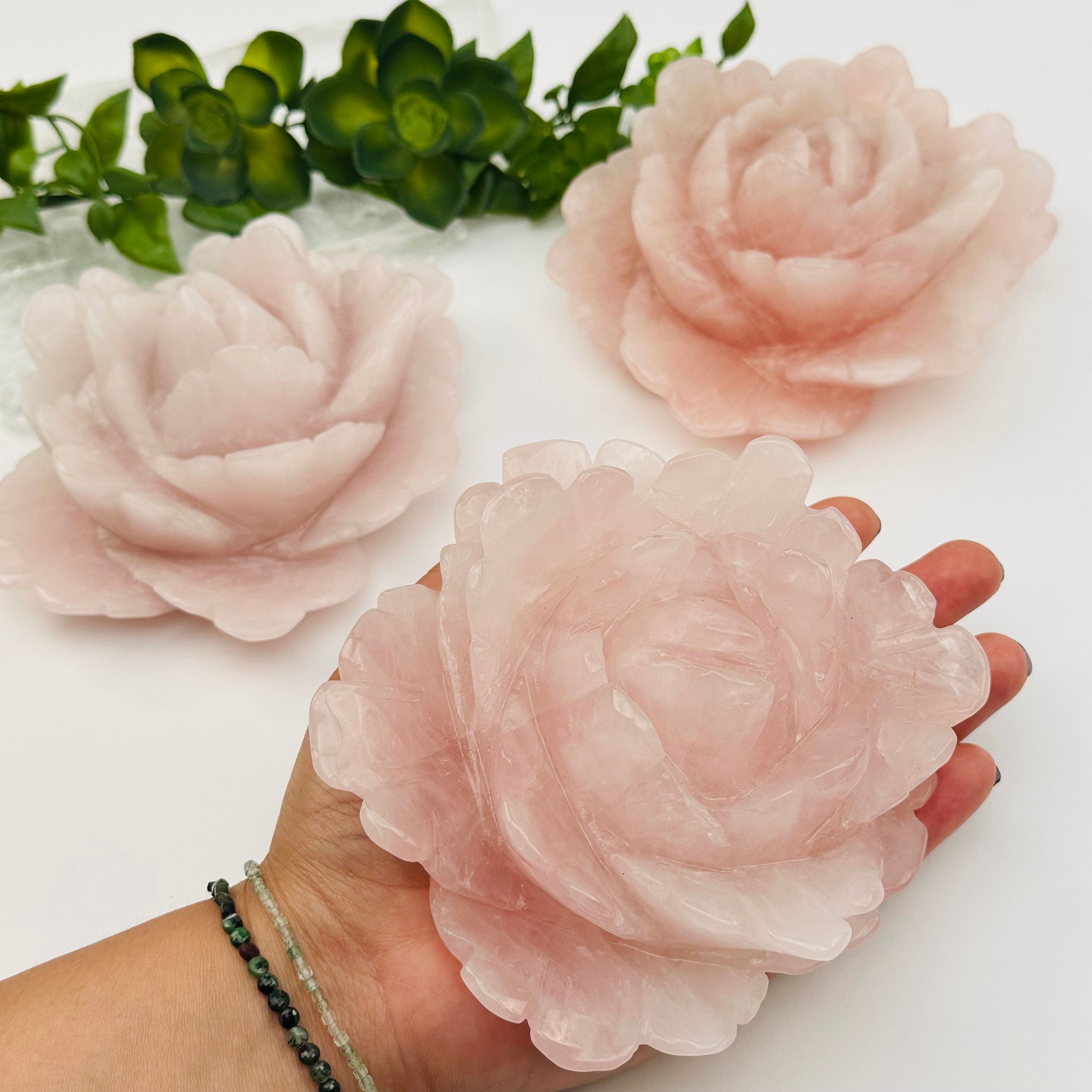 Rose Quartz Crystal Flower Rose – Rock Paradise