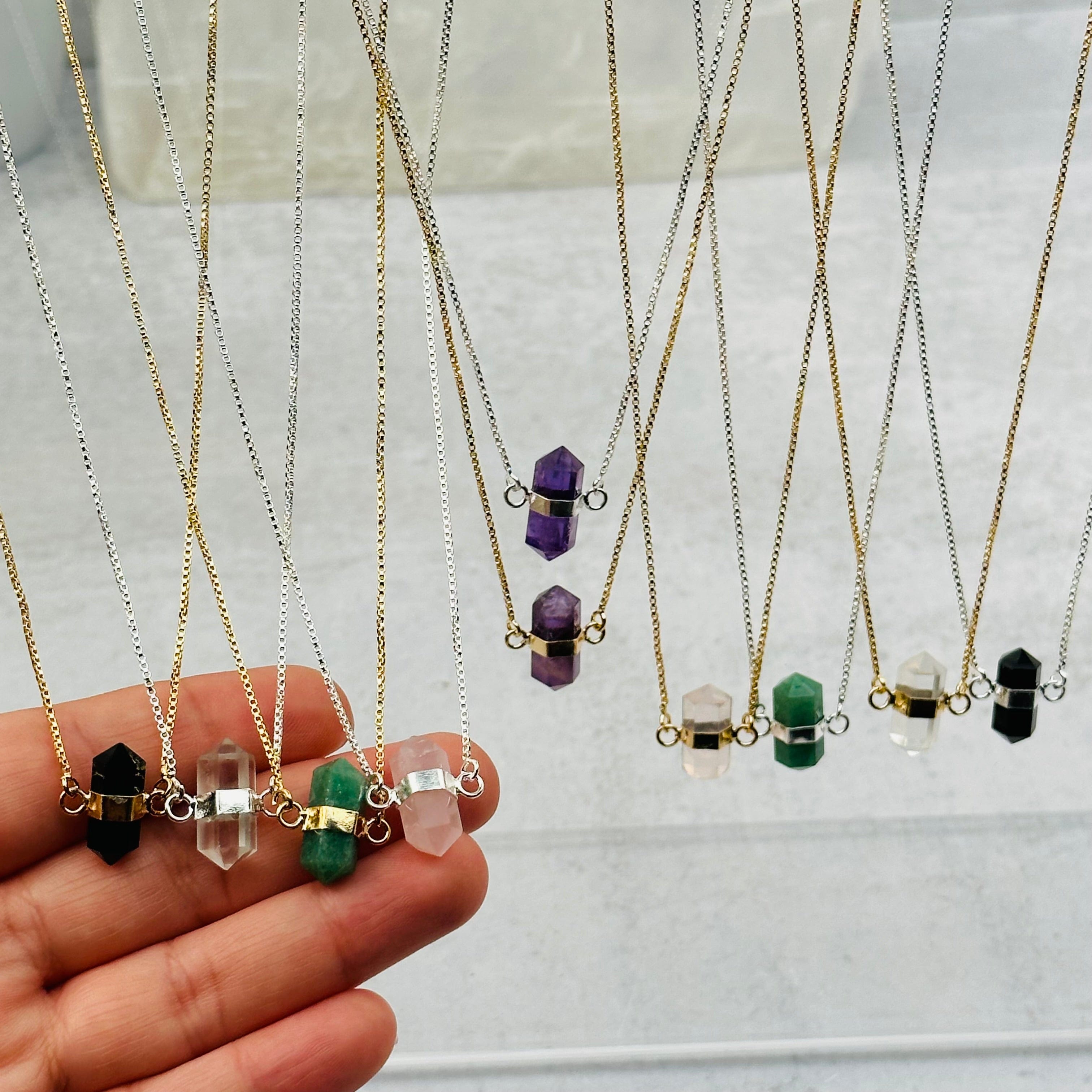 Double Terminated Point Crystal Necklace – Rock Paradise