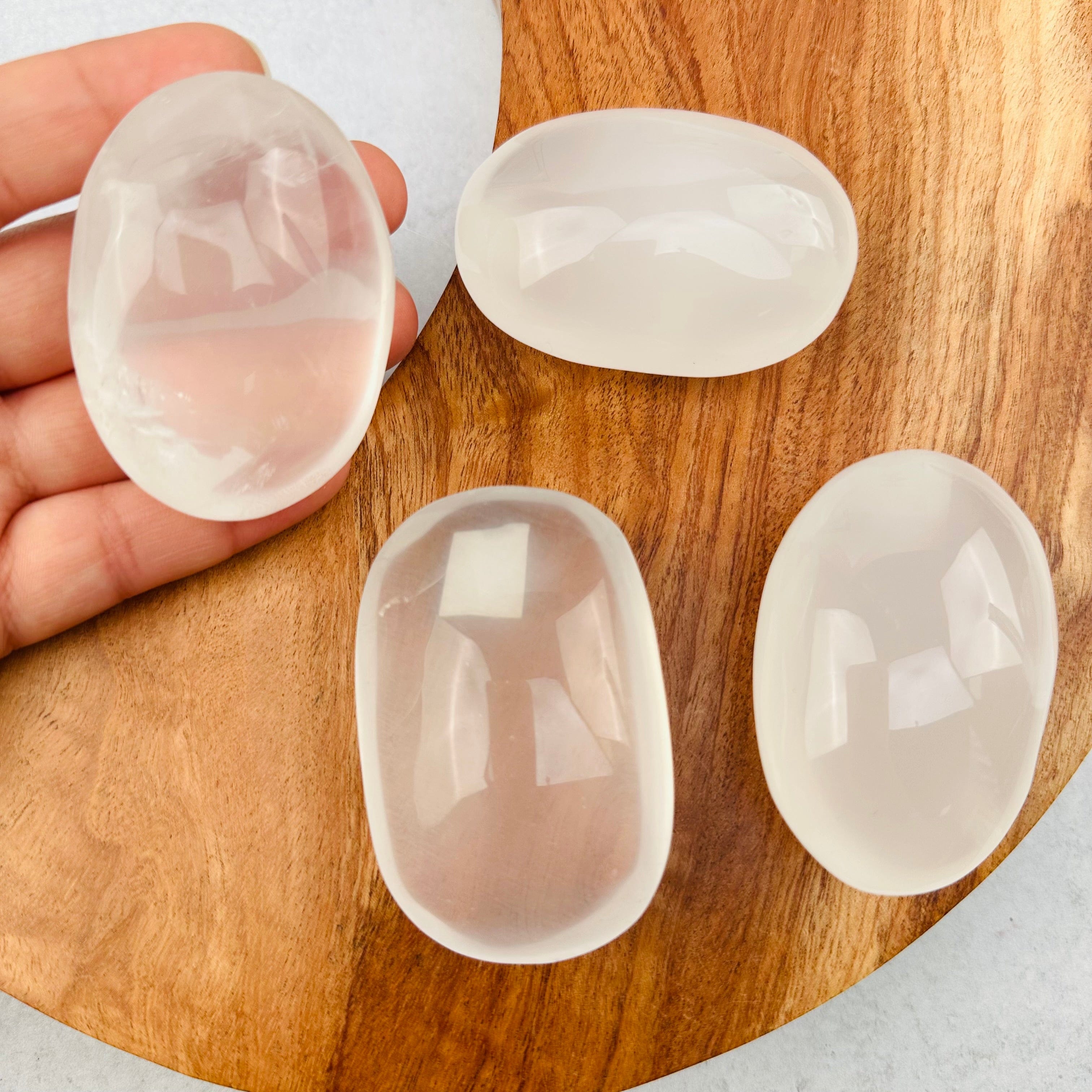 Crystal Quartz Palm Stones - High Quality - You Choose - – Rock Paradise