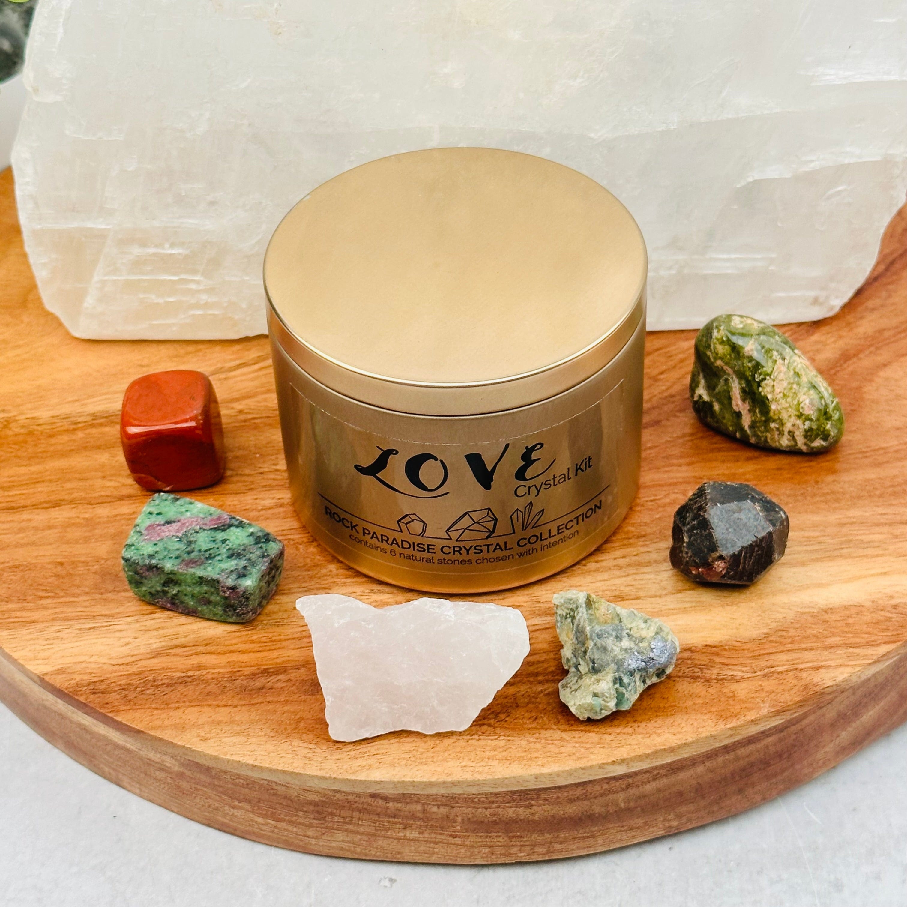 Love Crystal Kit - Set of Stones - Tin Collection – Rock Paradise