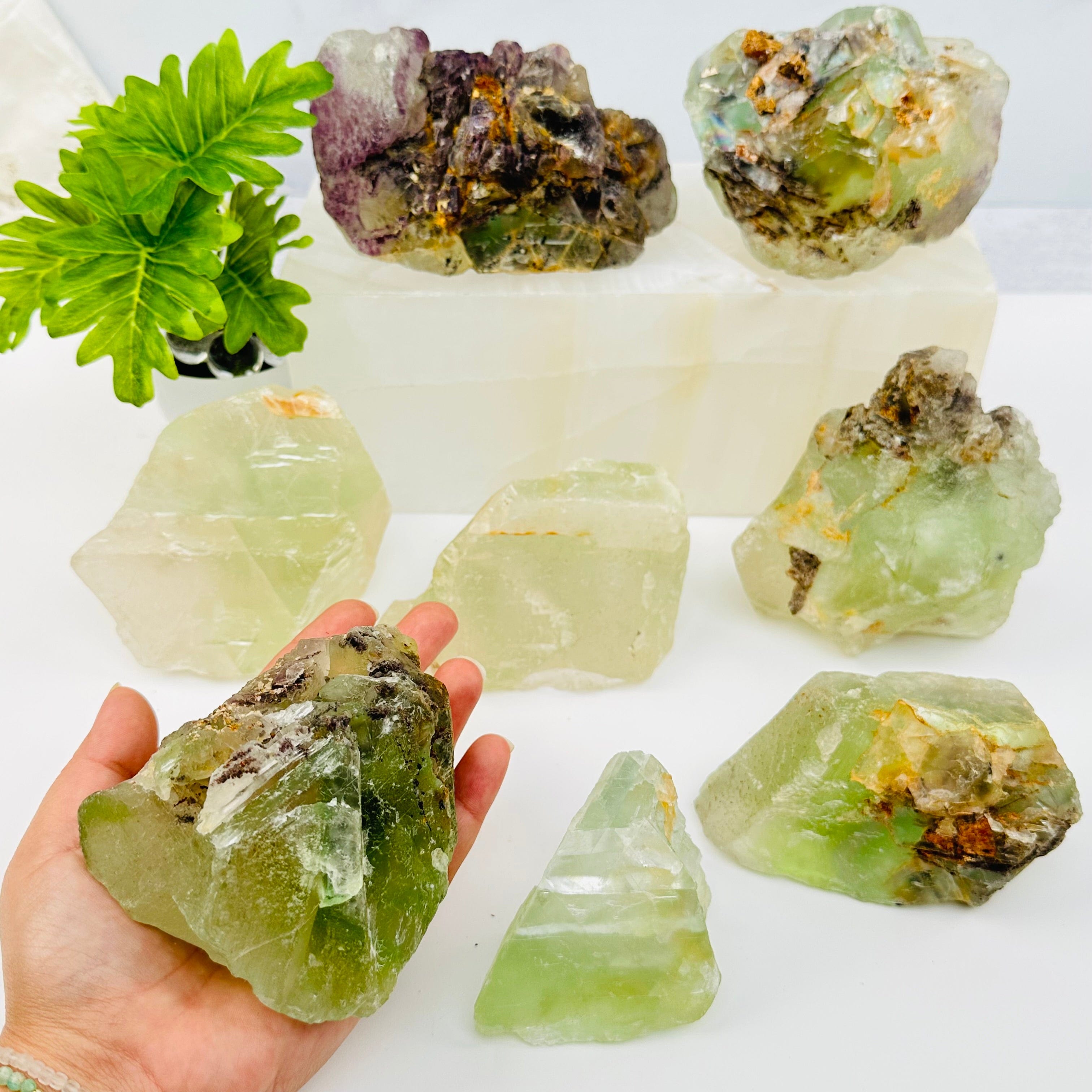 Green Fluorite Rough Crystal Cluster - High Quality - – Rock Paradise