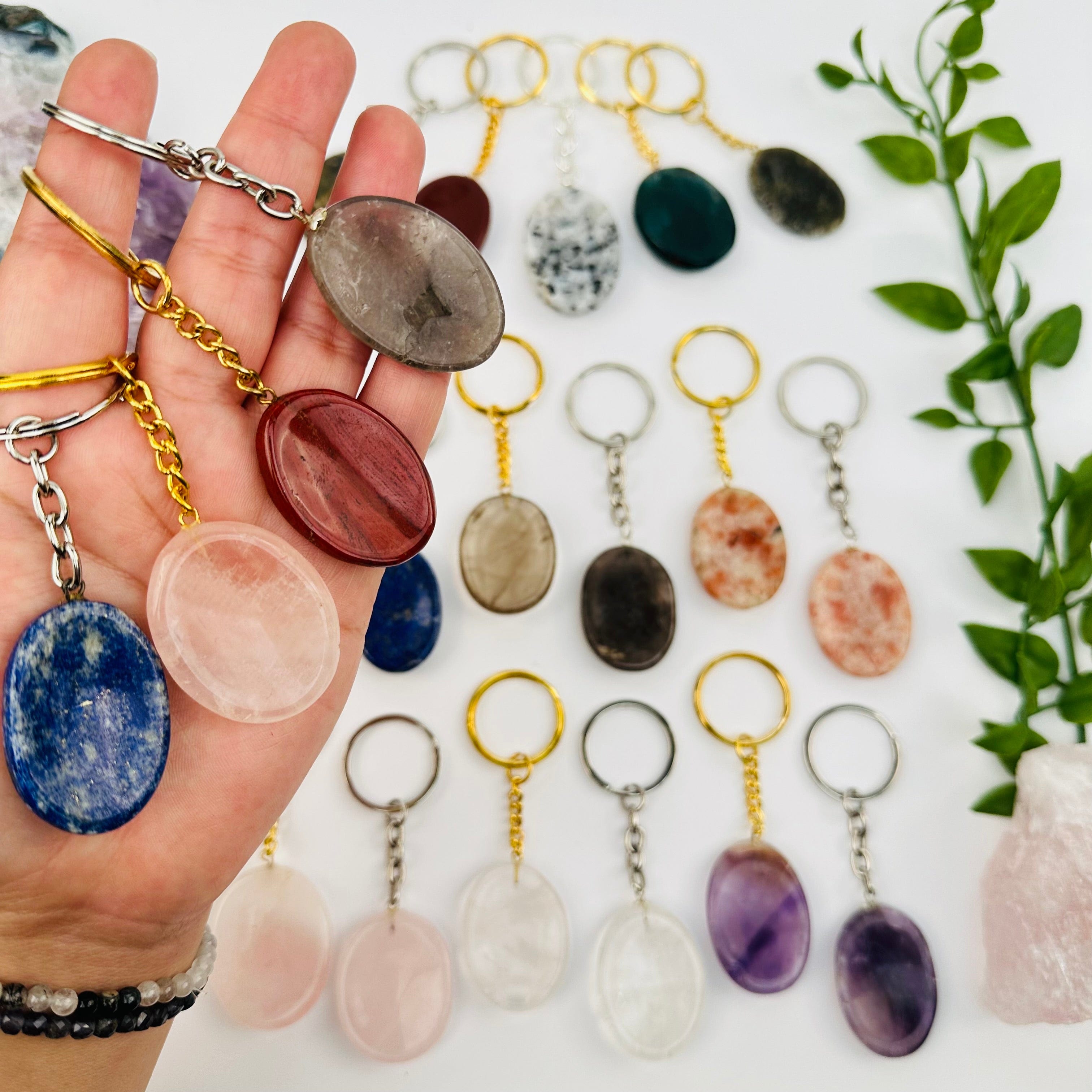 Crystal Worry Stone Keychain Pick your Gemstone – Rock Paradise
