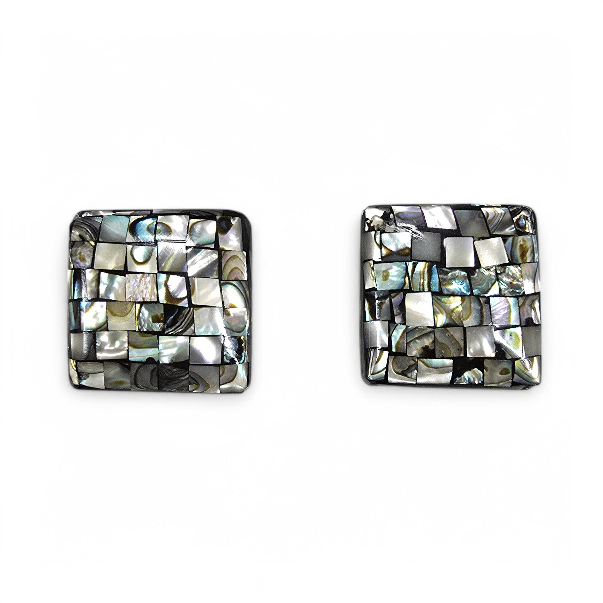 Abalone Shell Square Mosaic Cabochons Pair - You Get Both – Rock Paradise