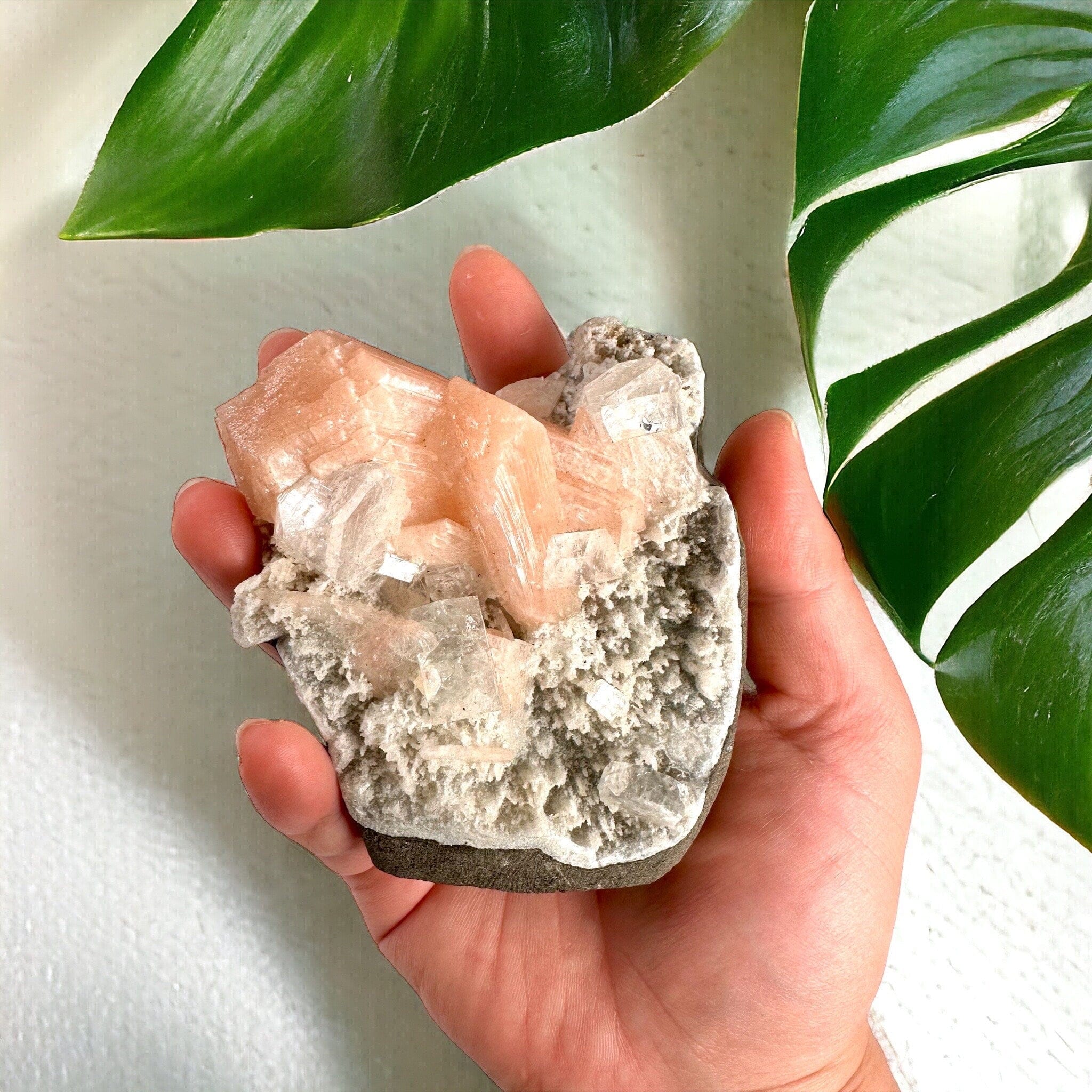 Peach Stilbite with Apophyllite and Zeolite - Crystal Formation ...