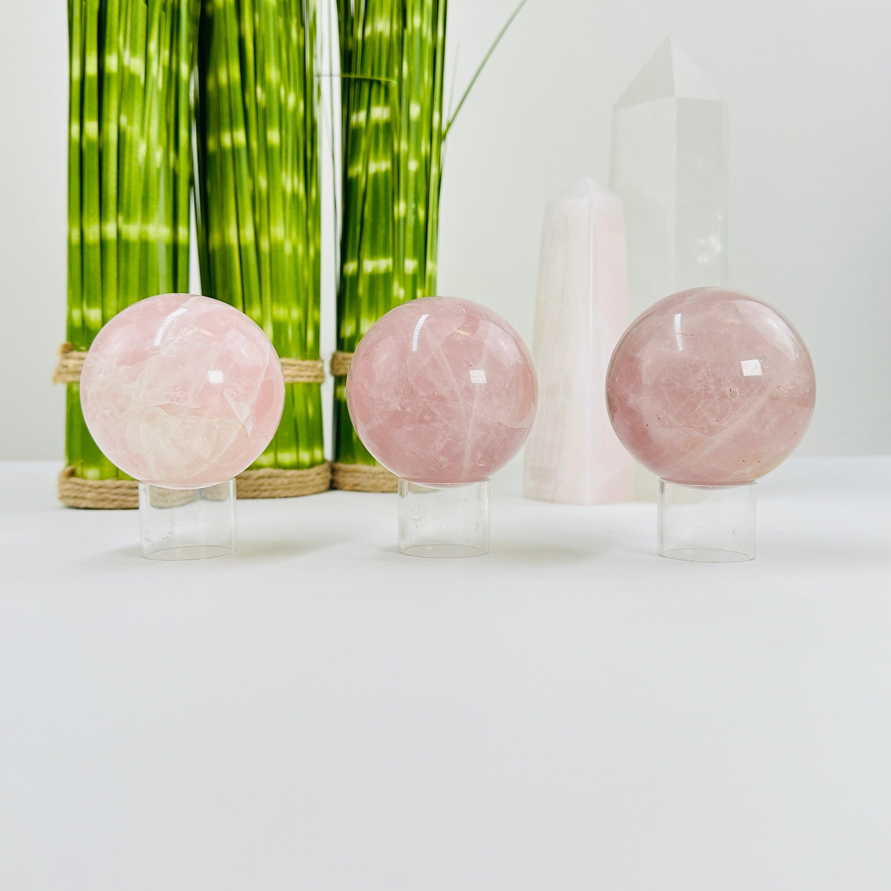 Rose Quartz Spheres YOU CHOOSE – Rock Paradise