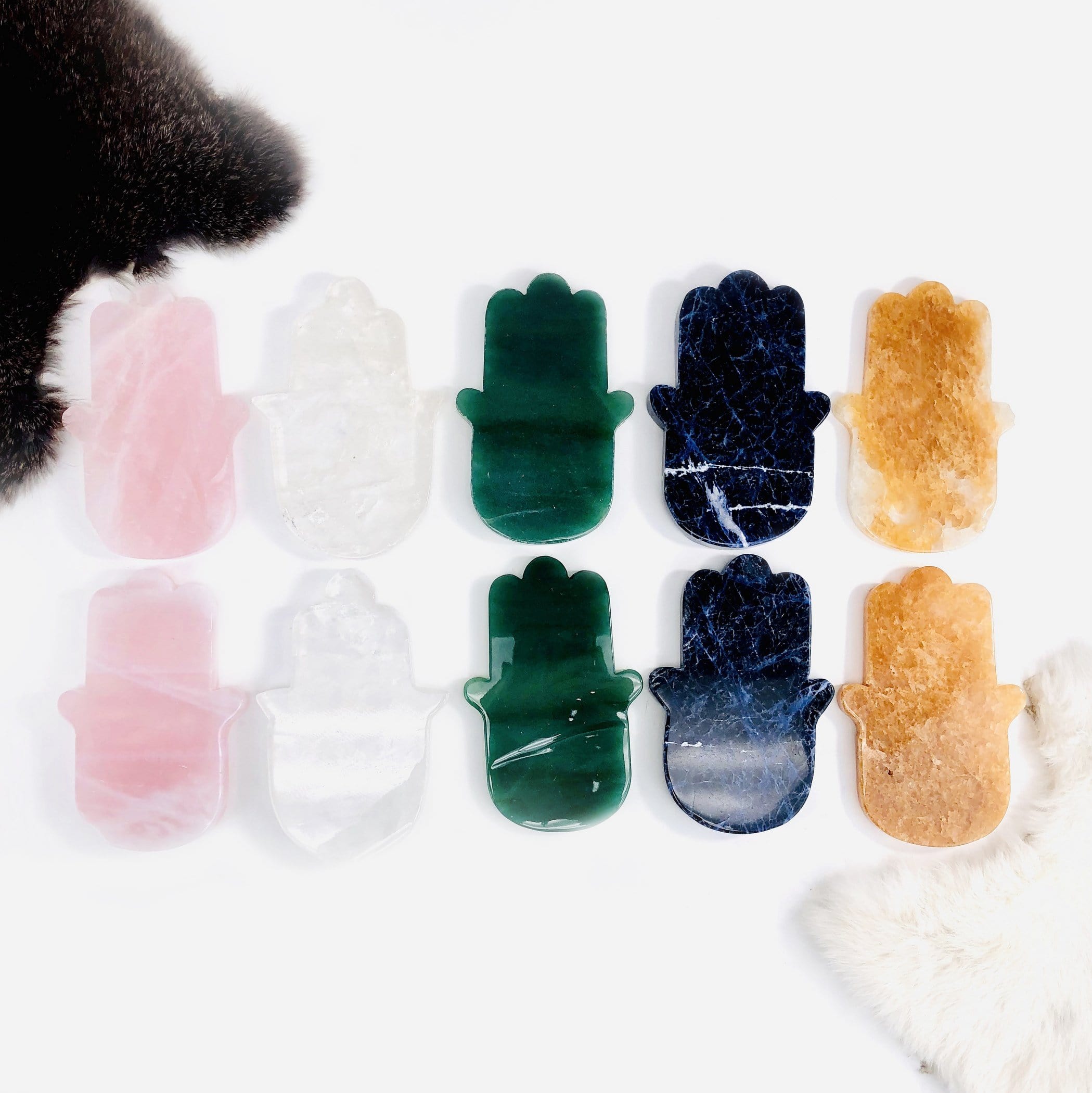 Hamsa Hand Crystal Slices – Rock Paradise
