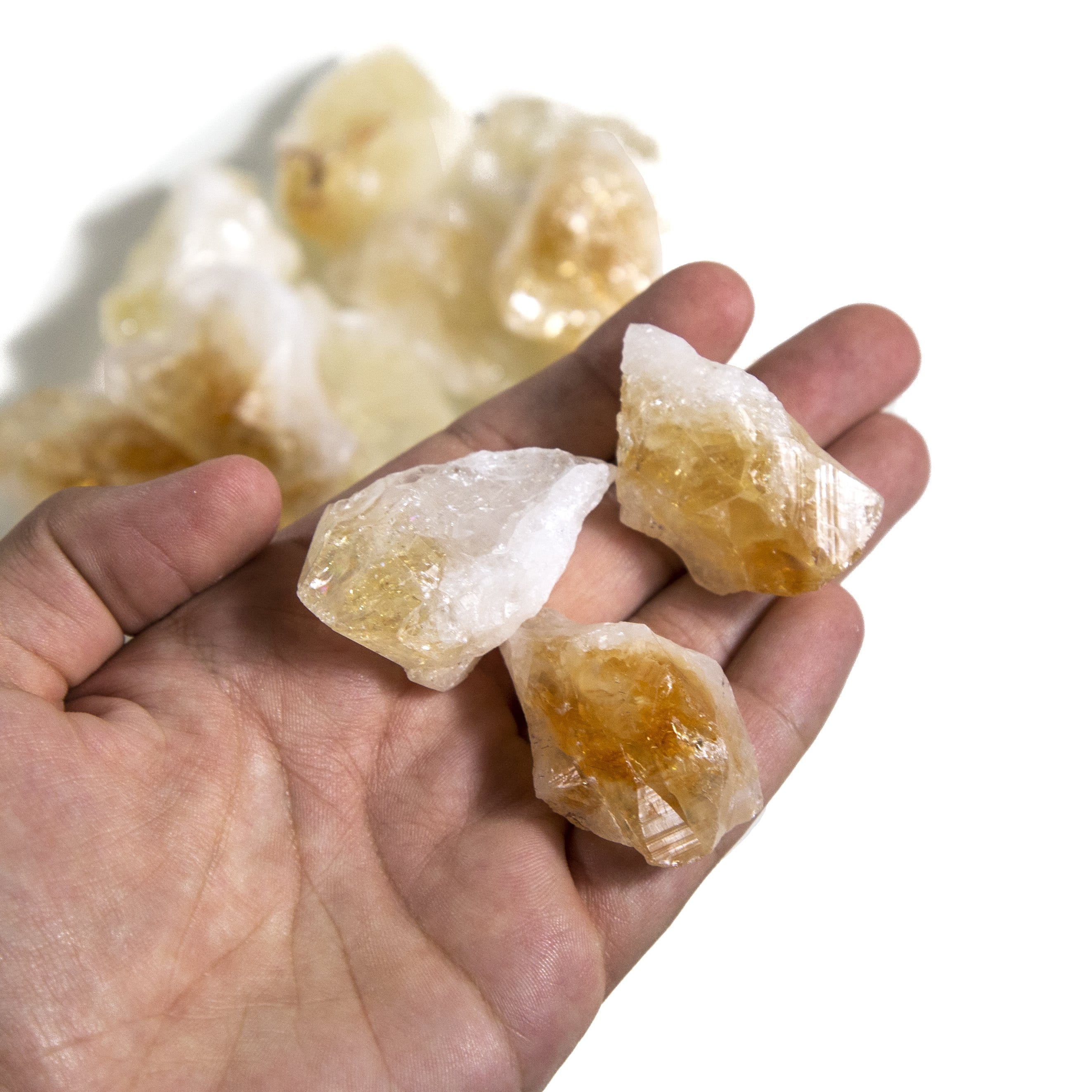 Citrine Crystal Rough Stones - 1 lb Bag - Raw Chunks Rough Stone (TS-1 ...