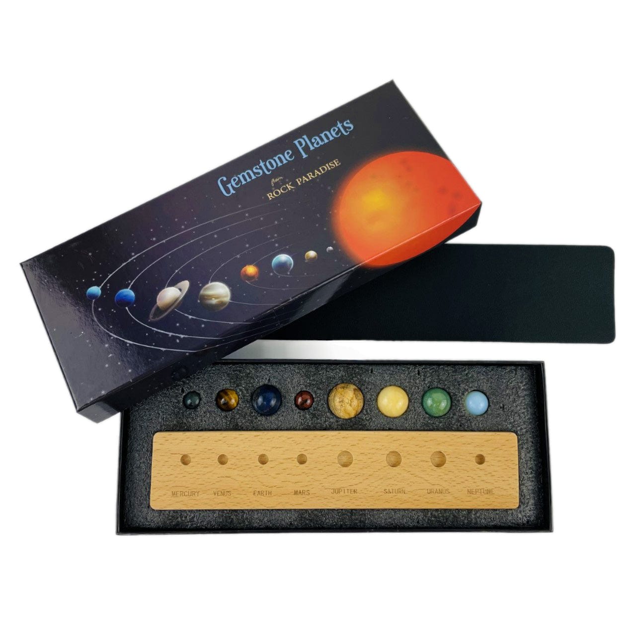 Gemstone Solar System Planets in a Box Crystal Spheres – Rock Paradise