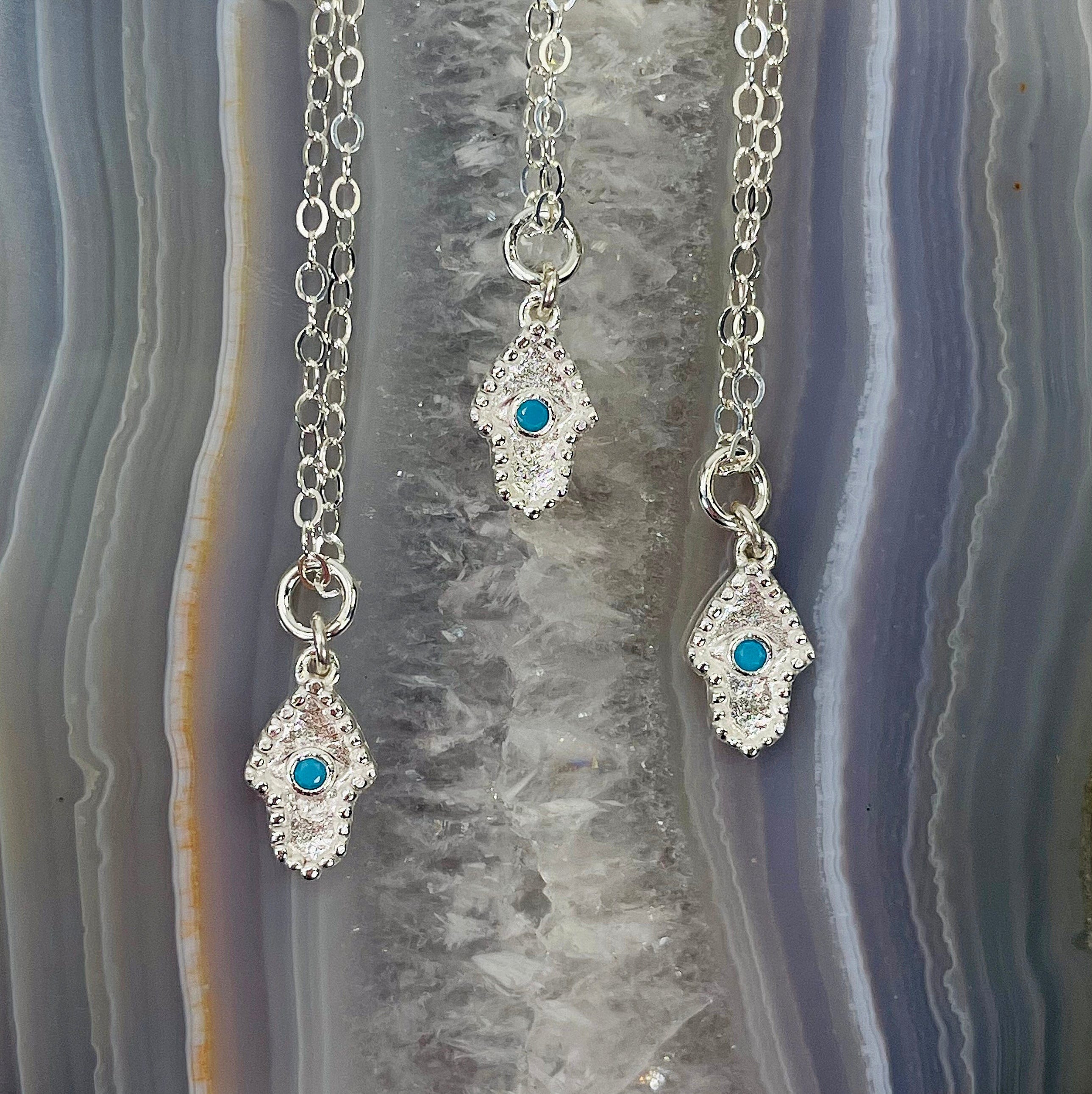 Hamsa Necklace Sterling Silver – Rock Paradise