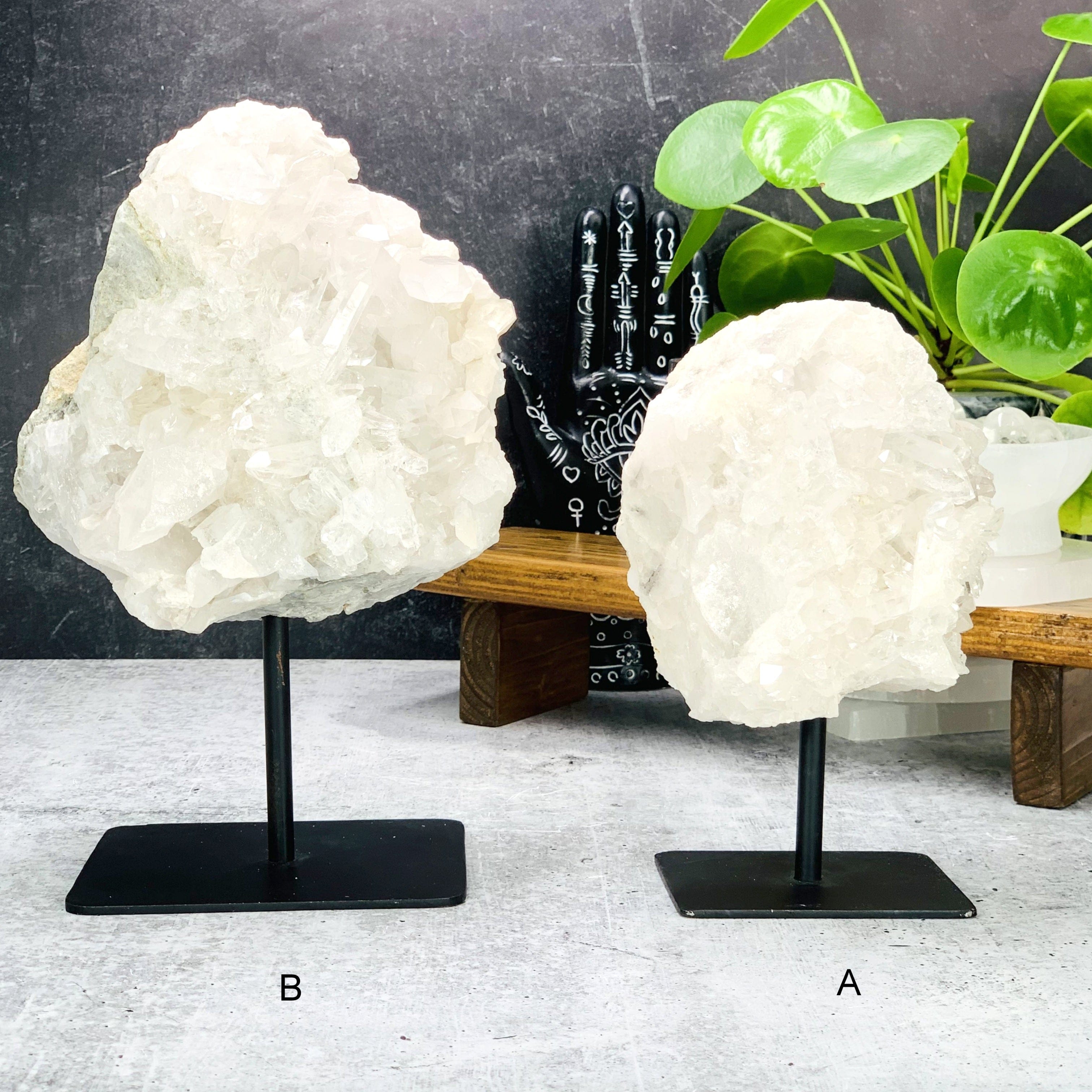 Crystal Quartz Cluster on Metal Stand - You Choose – Rock Paradise