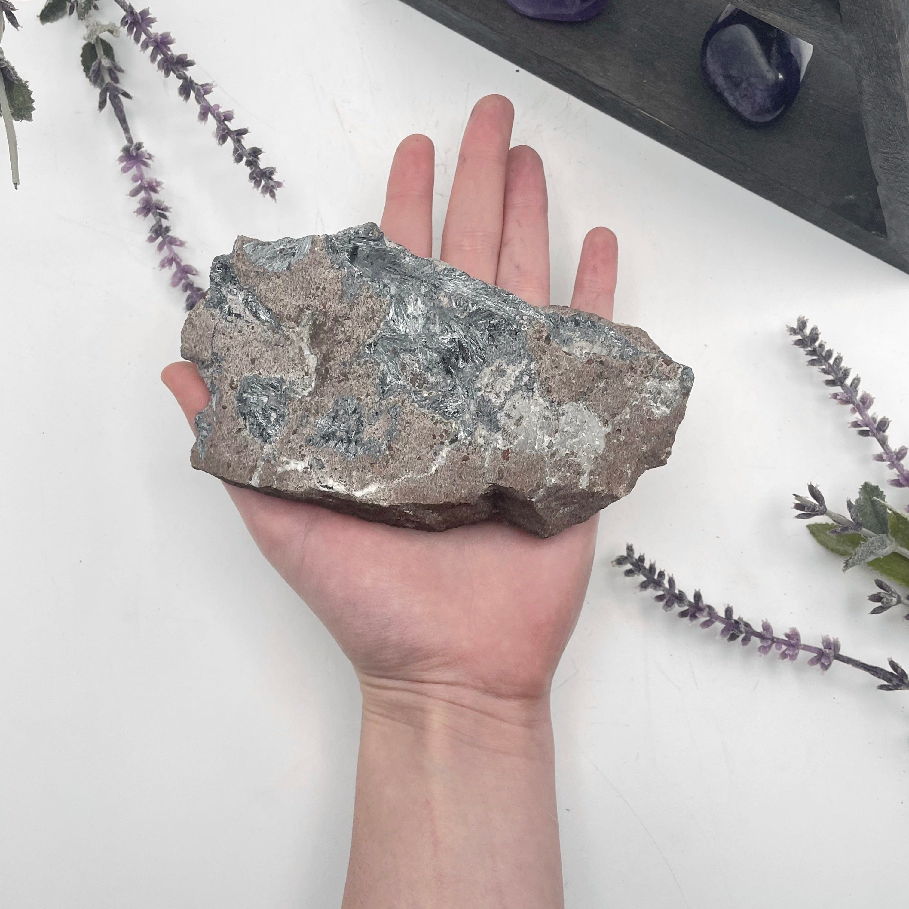 Pyrolusite on Matrix - OOAK #5 – Rock Paradise