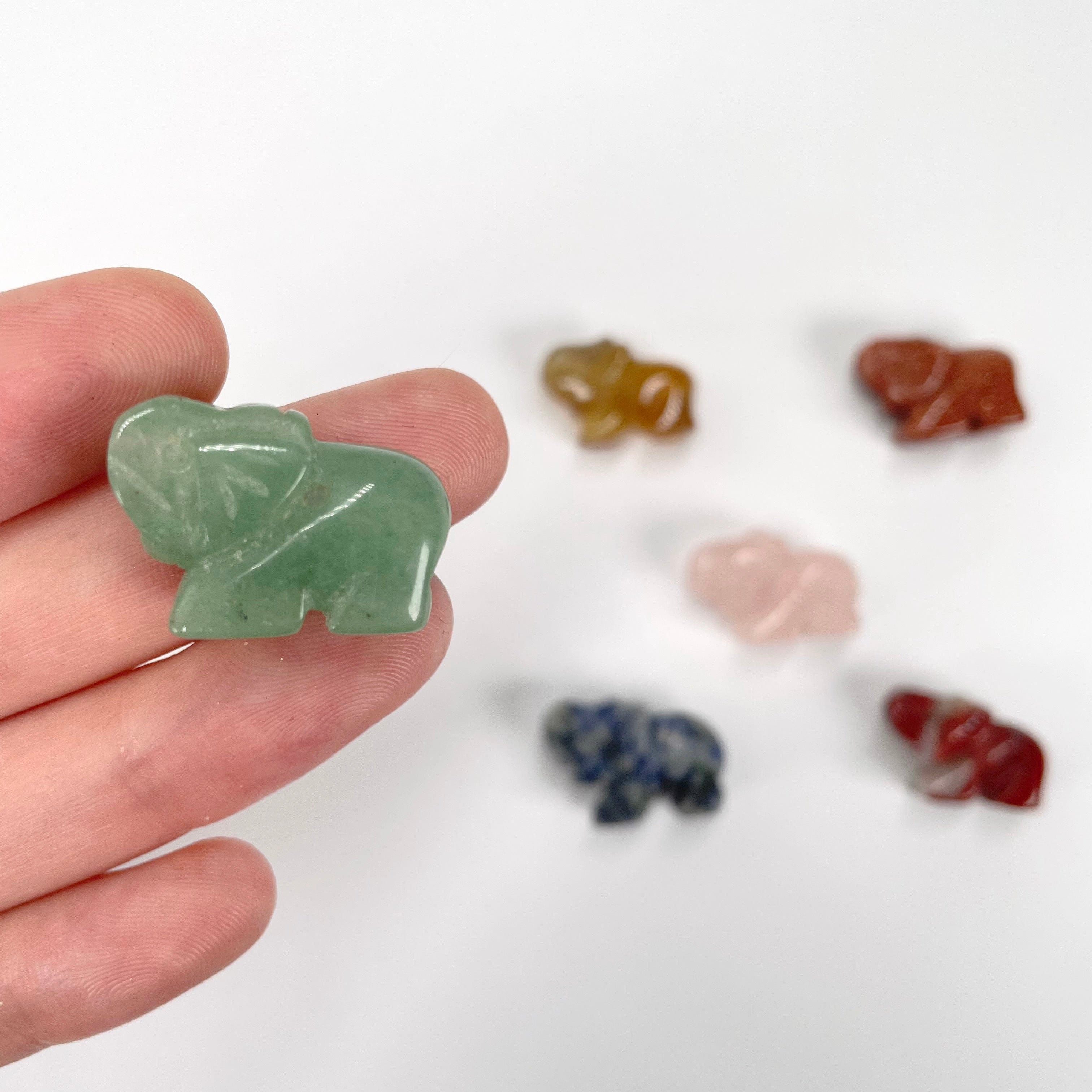 Gemstone Elephants - Side Drilled - You Choose Your Stone – Rock Paradise