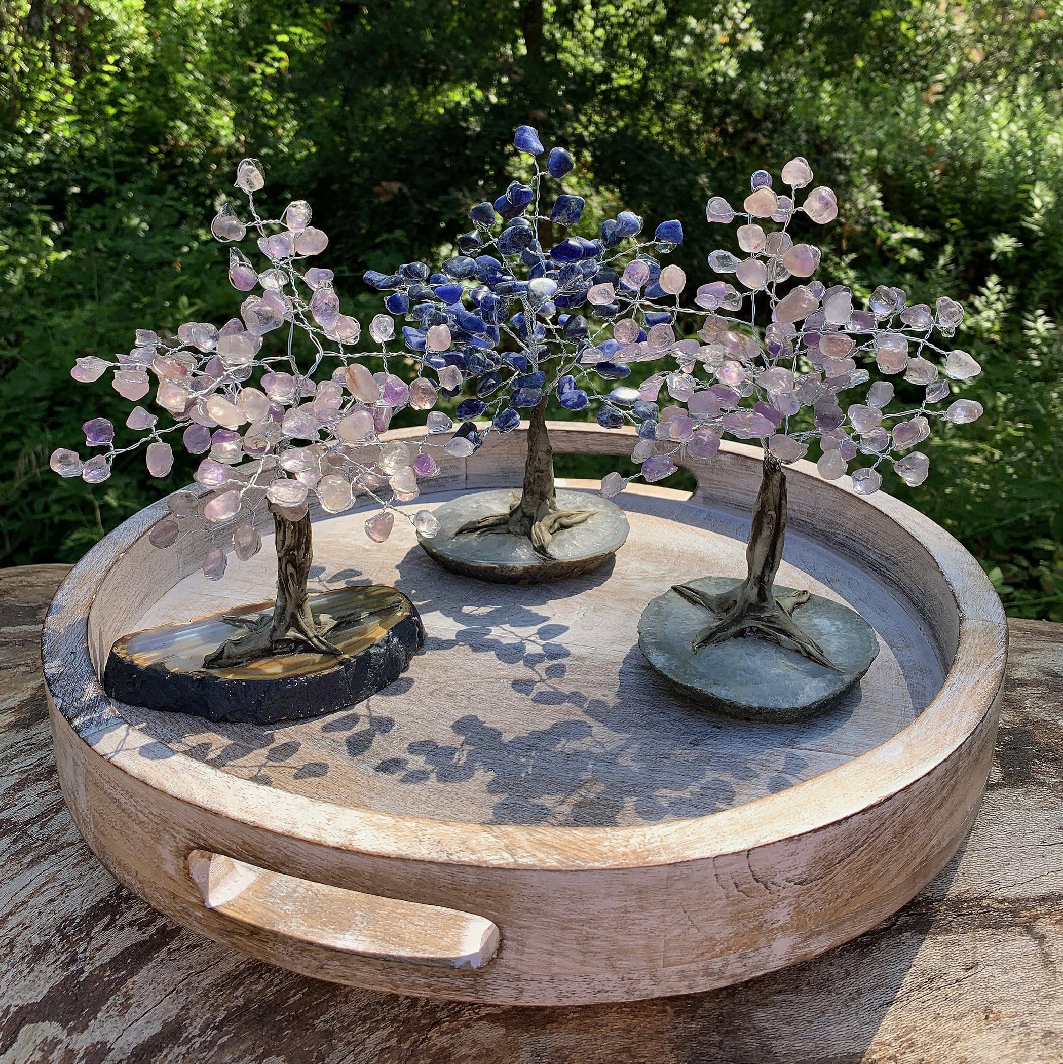 Stone Tree - Tumbled Stone Trees on Agate Slab - Home Decor (HW2 ...