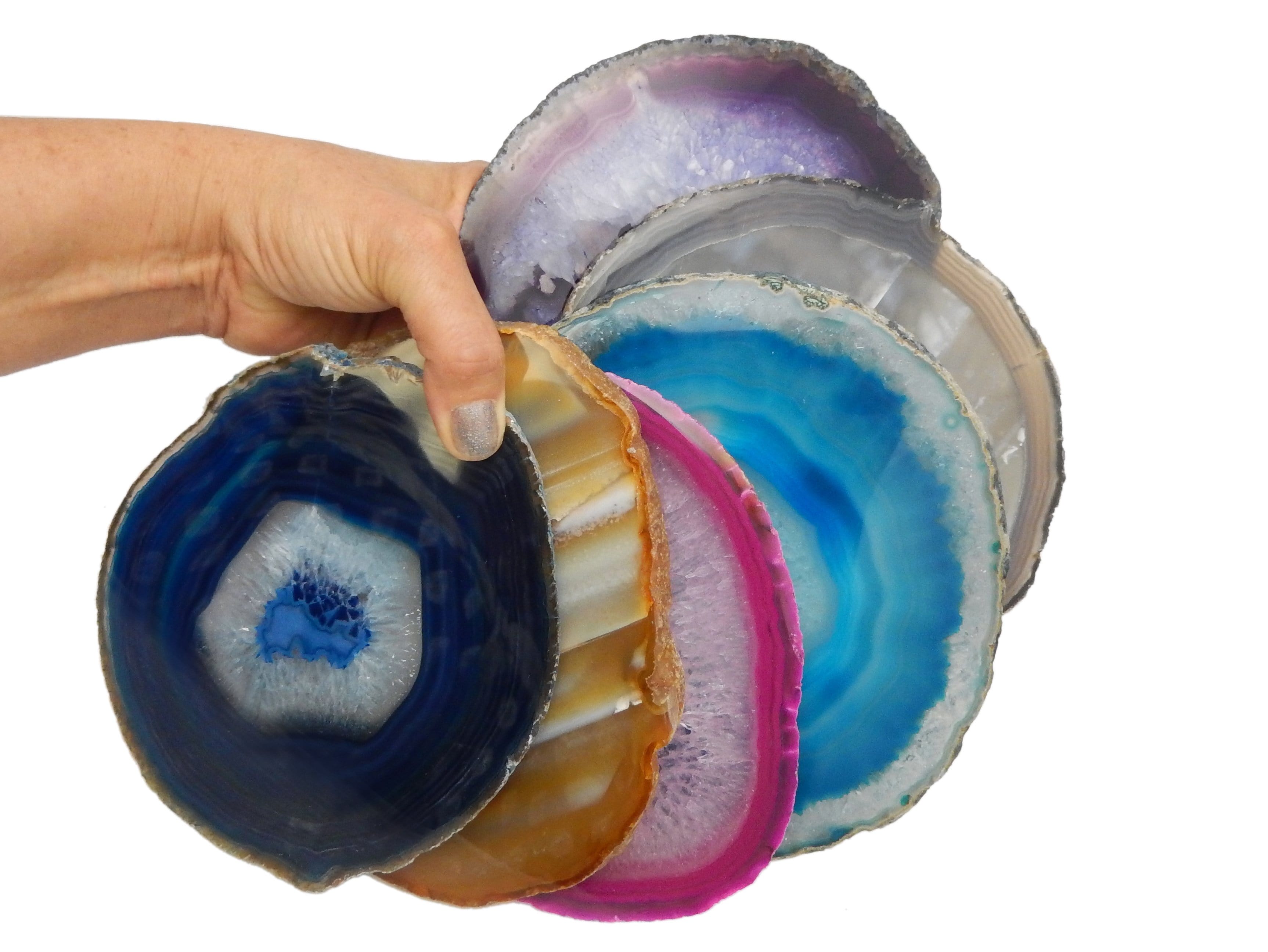 Agate Slice Assorted - Agate Slices #7 - Gorgeous Display (AGBS) – Rock ...
