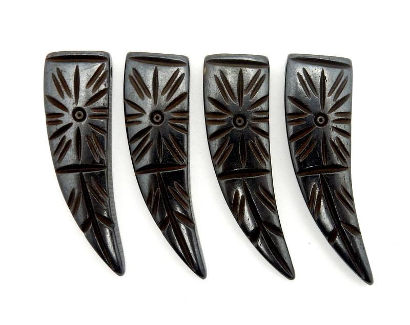 Black Bone Horn Top Side Drilled Horn Bead - (RK36B22-09) – Rock Paradise