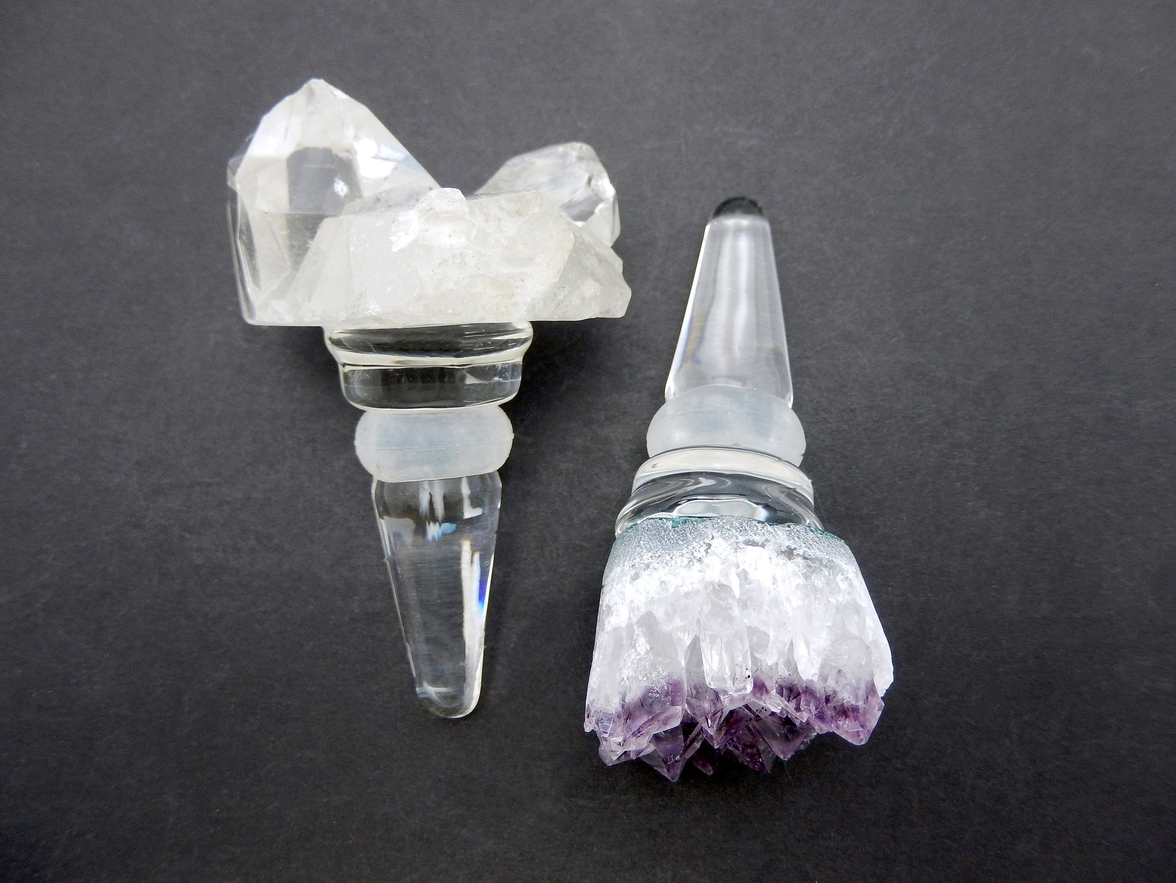 Crystal Bottle Stopper Amethyst Wine Stopper- Crystal Quartz Collectio ...