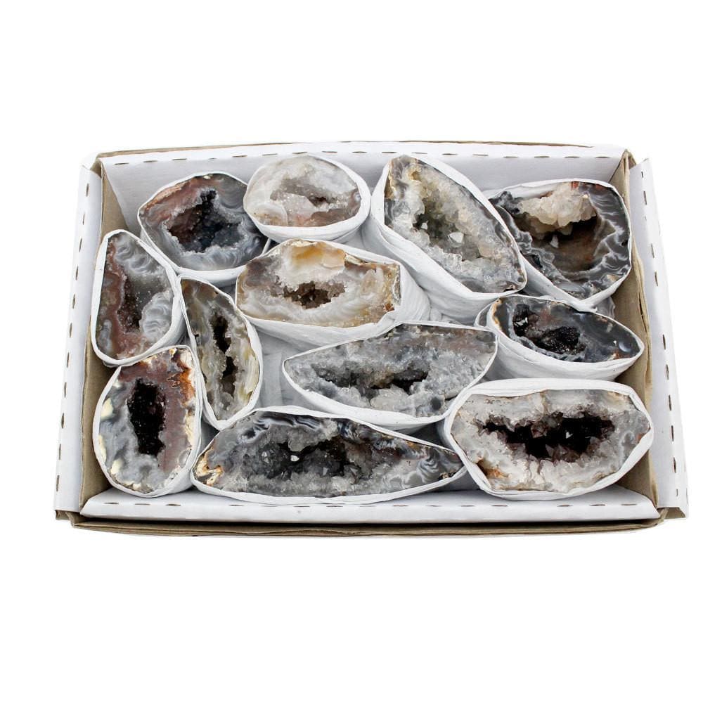 Natural Brazilian Crystal Geode Flat Box – Rock Paradise