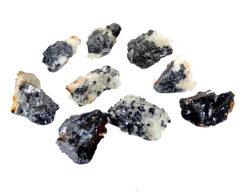 Galena with White Quartz Raw Stone - Mineral – Rock Paradise