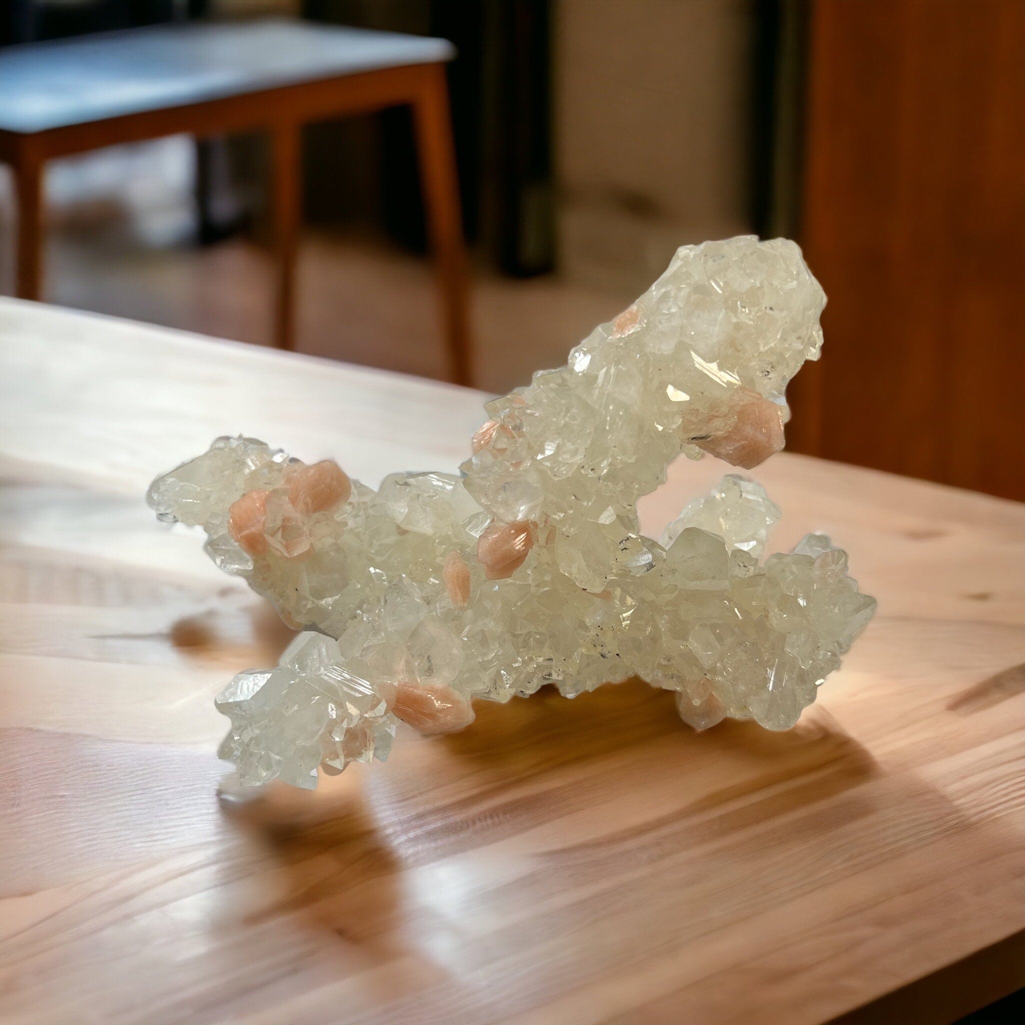 Apophyllite with Peach Stilbite Museum Quality Zeolite Formation – Rock ...