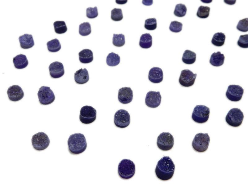 Purple Round Druzy Pair - Beautiful 6mm Round Shaped Druzy (RK35B23-15 ...