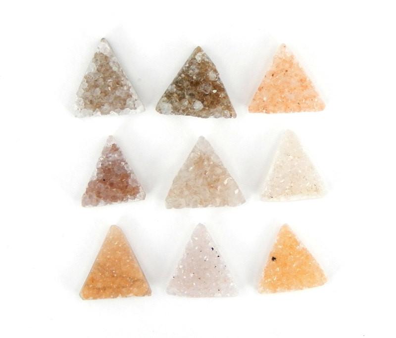 Tiny Triangle Druzy Cabochon - Perfect for Jewelry Making (RK35B24-02 ...
