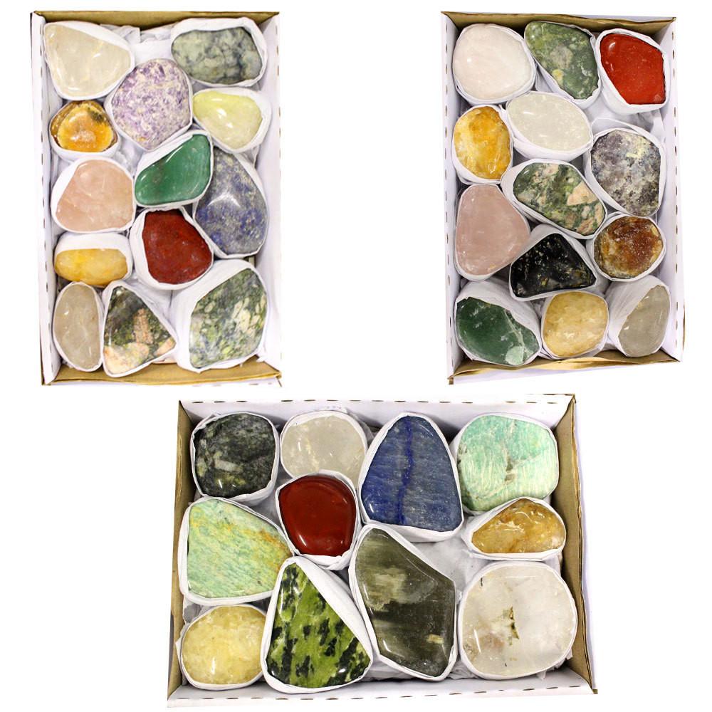 Natural Tumbled Gemstone Mix 1.5-2 lbs 10-15 pieces - Mixed Tumbled St ...
